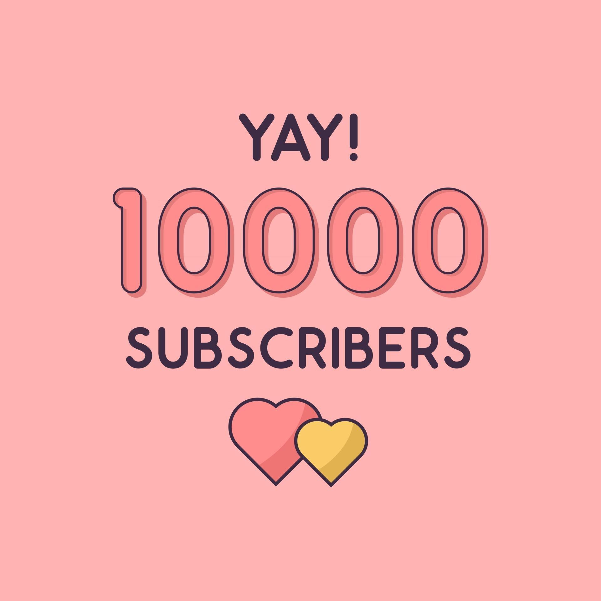 Yay 10000 Subscribers Celebration Greeting Card For 10k Social