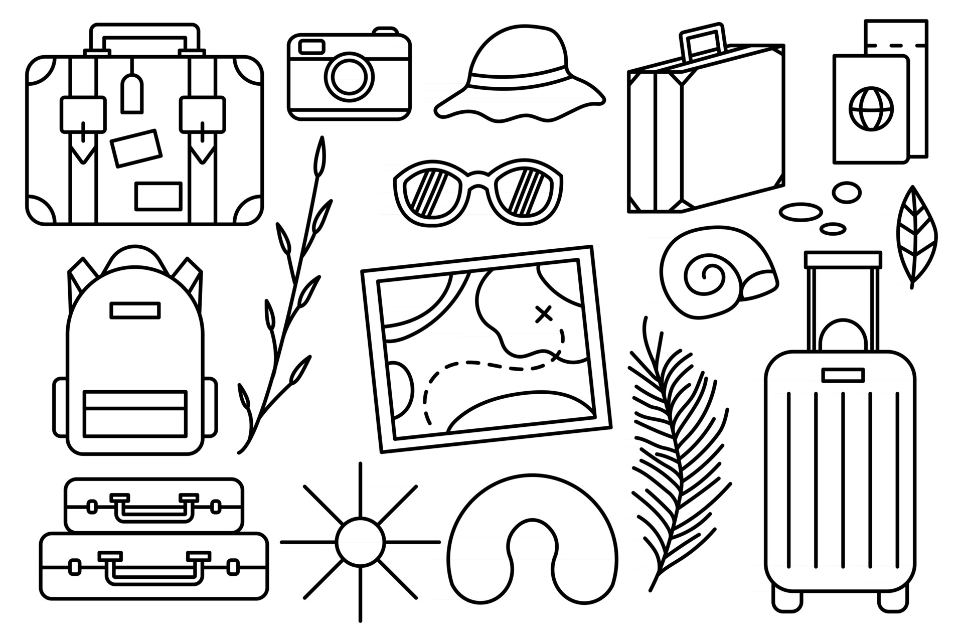Summer Vacation At The Sea Beach Stuff Collection Of Things For The summer-vacation-at-the-sea-beach-stuff-collection-of-things-for-the