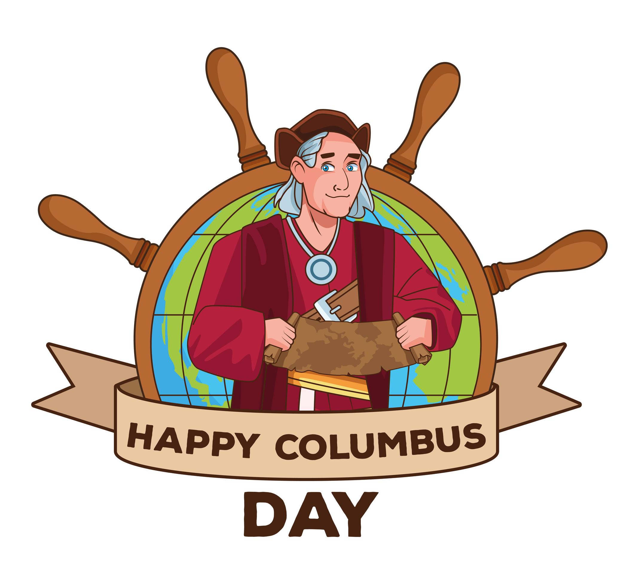 columbus-day-celebration-scene-of-christopher-lifting-paper-map-guide