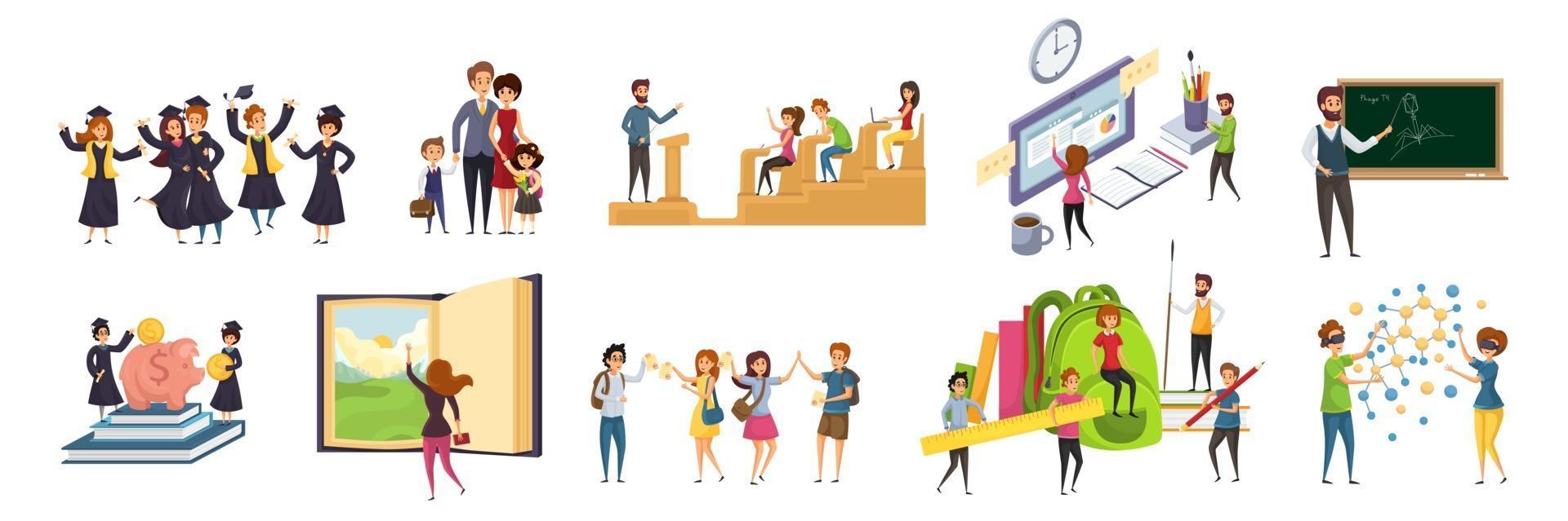 learning set concept 2526297 Vector Art at Vecteezy