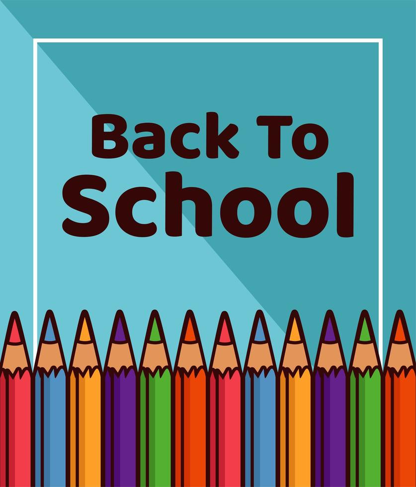 back to school lettering with rainbow colors supplies 2528375 Vector ...
