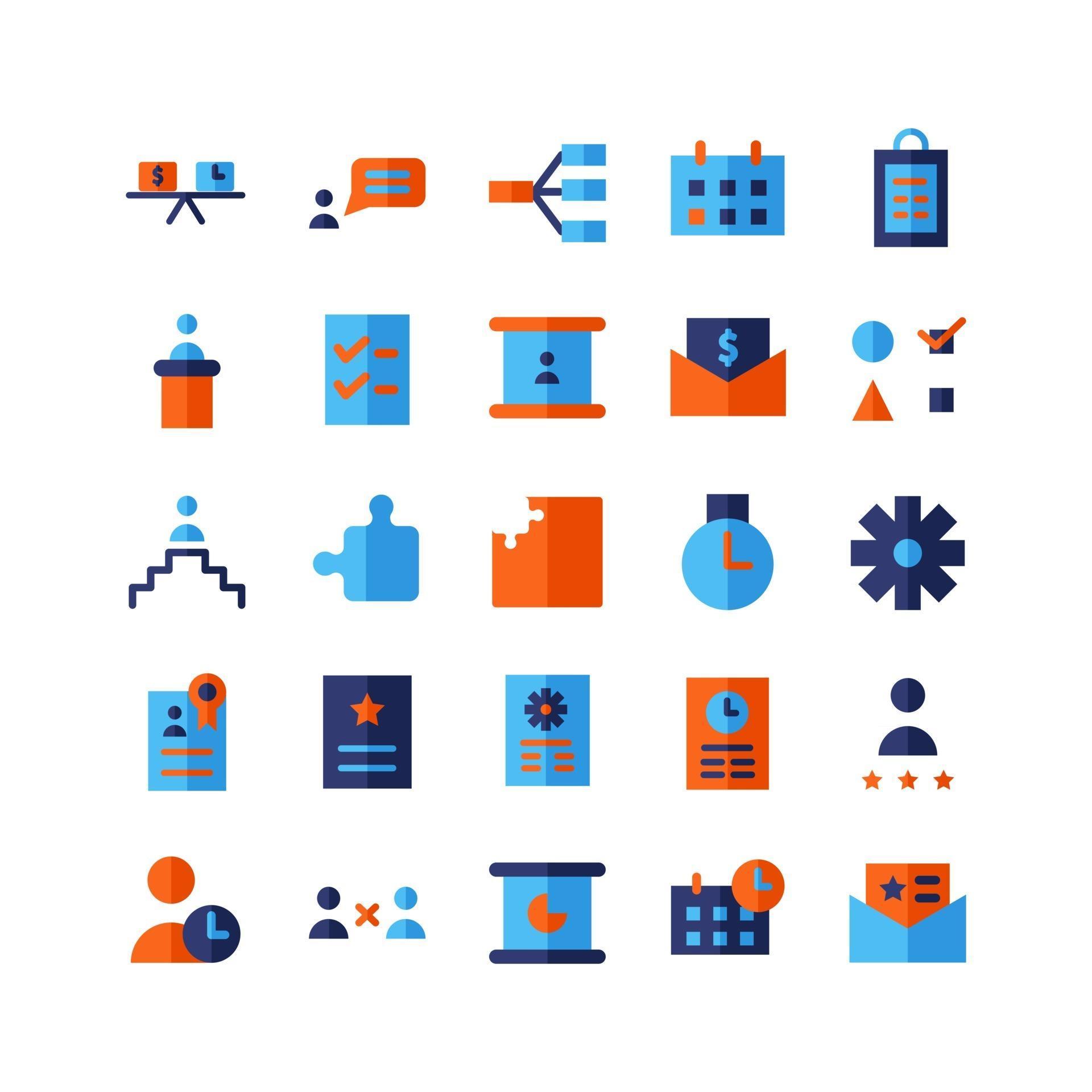 Project Management icon set vector flat for website mobile app ... Project Management icon set vector flat for website mobile app ...