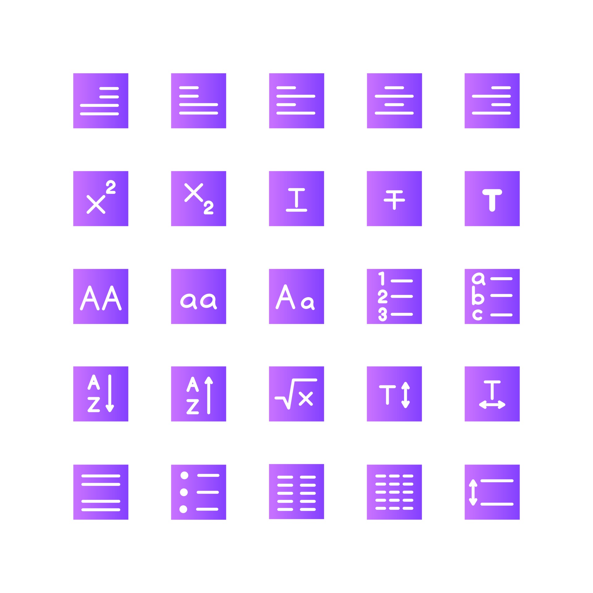 Text Editor icon set vector gradient for website mobile app ...