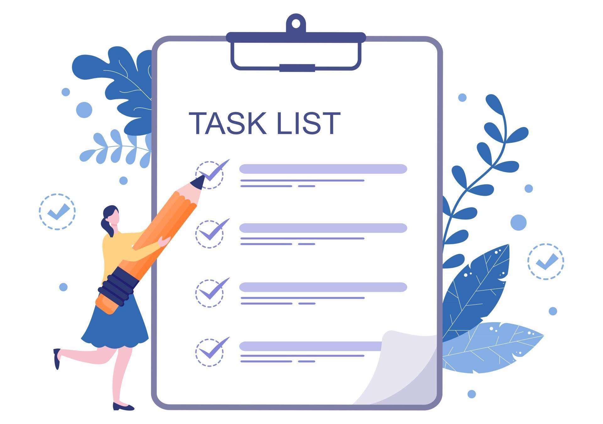 Task List Vector Illustration 2531100 Vector Art at Vecteezy