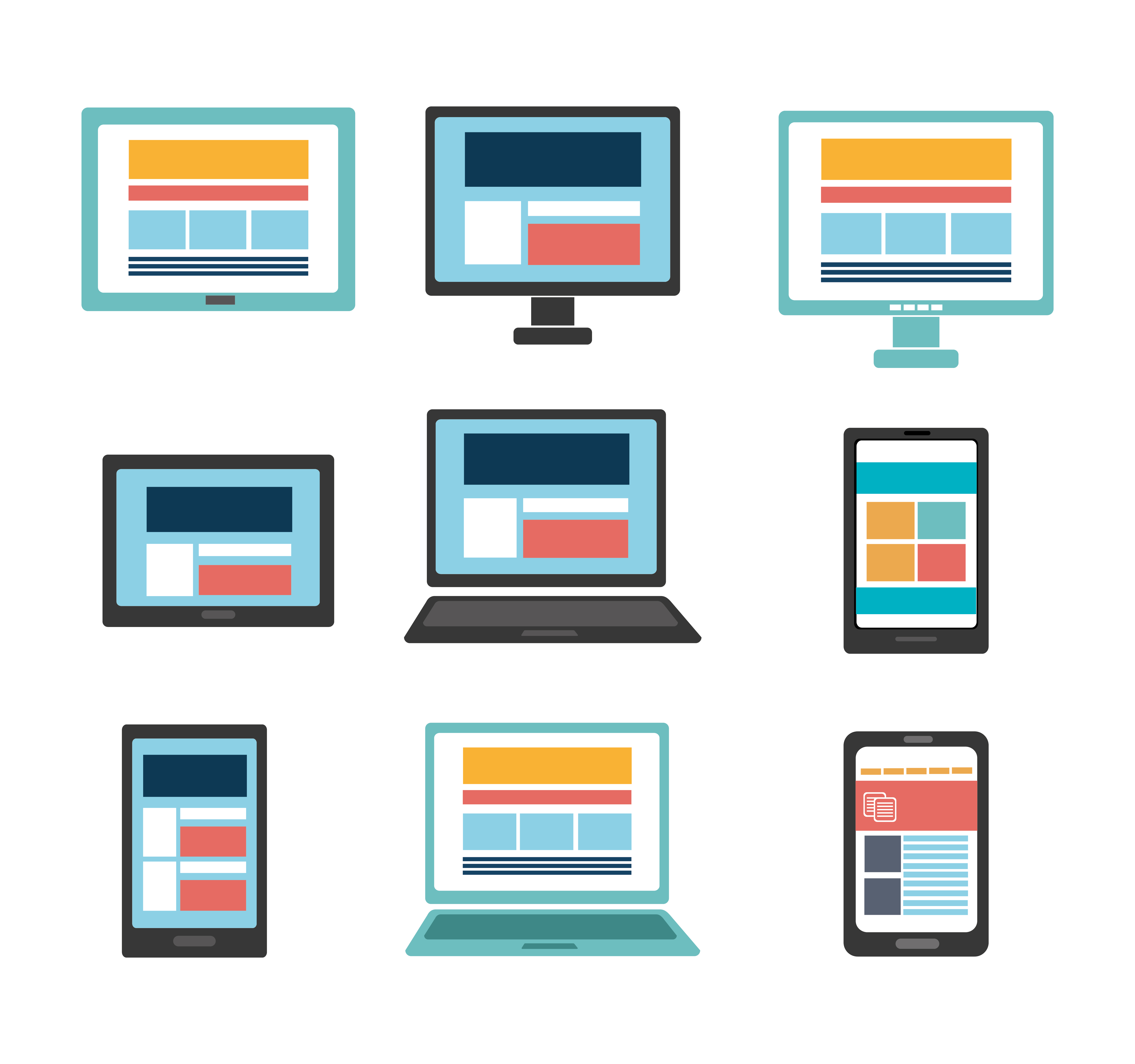 bundle of computer and technological devices 2534651 Vector Art at Vecteezy