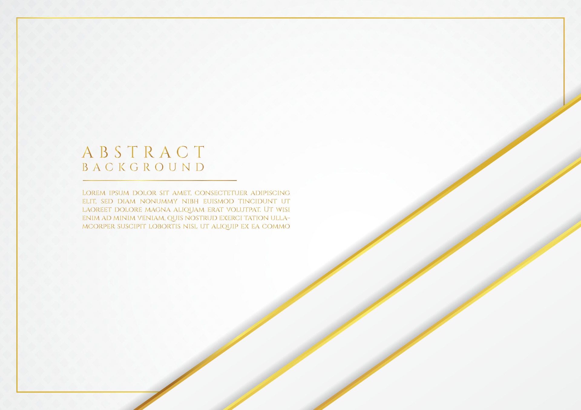 White Overlap Layer Design Pattern Background Gold Metallic Frame With Space 2534714 Vector Art