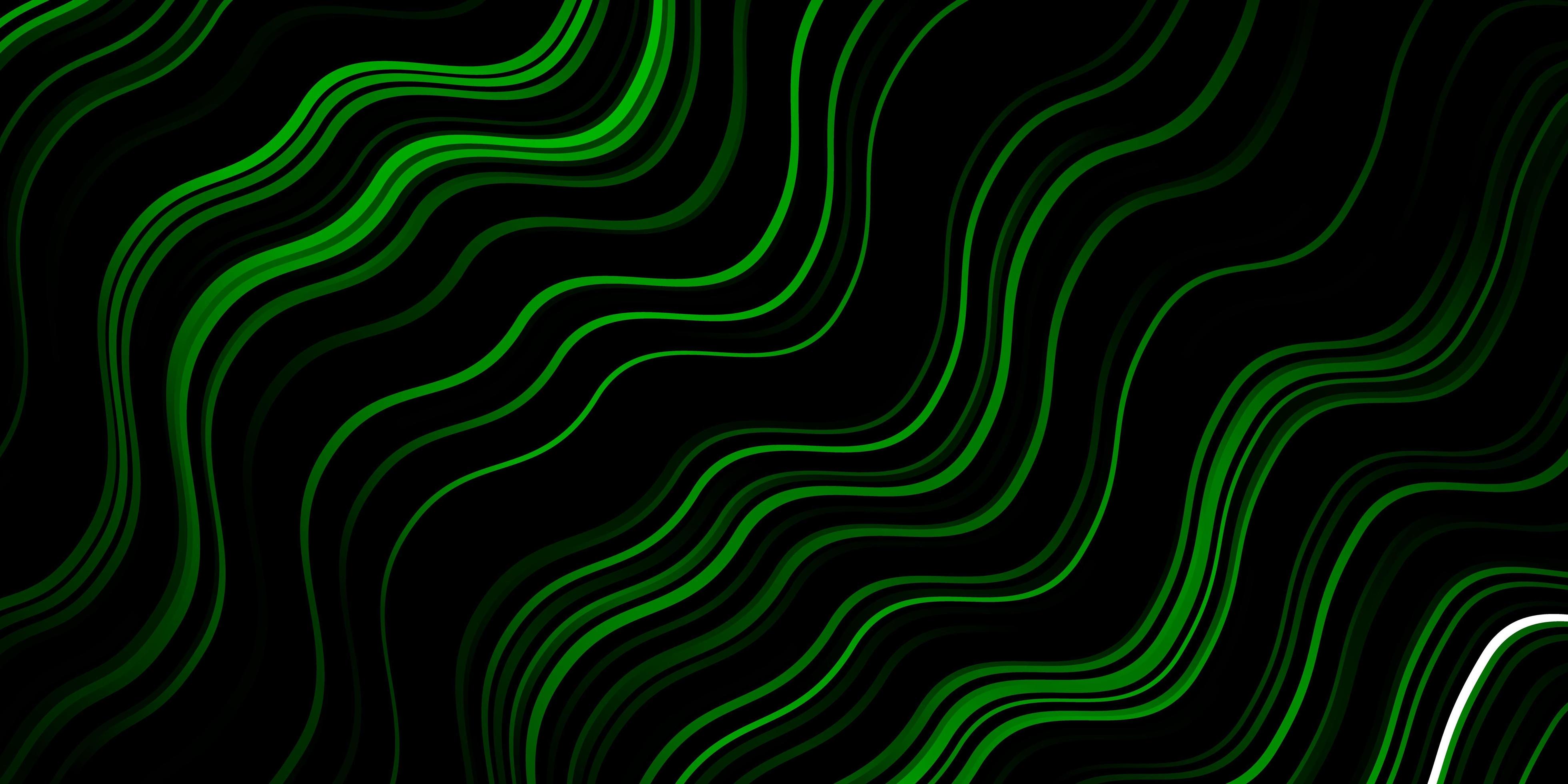 Dark Green Vector Layout With Circular Arc Illustration In Halftone Style With Gradient Curves