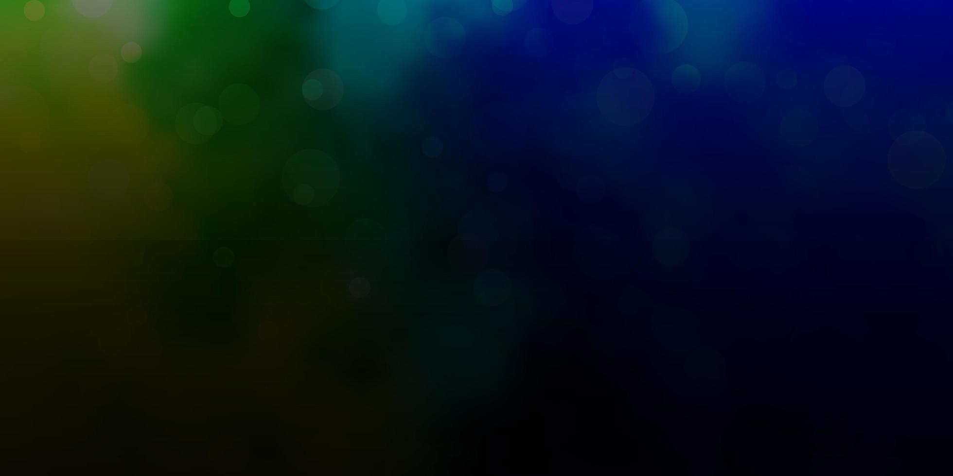 Fondo De Vector Verde Azul Claro Con Círculos Ilustración Abstracta Con