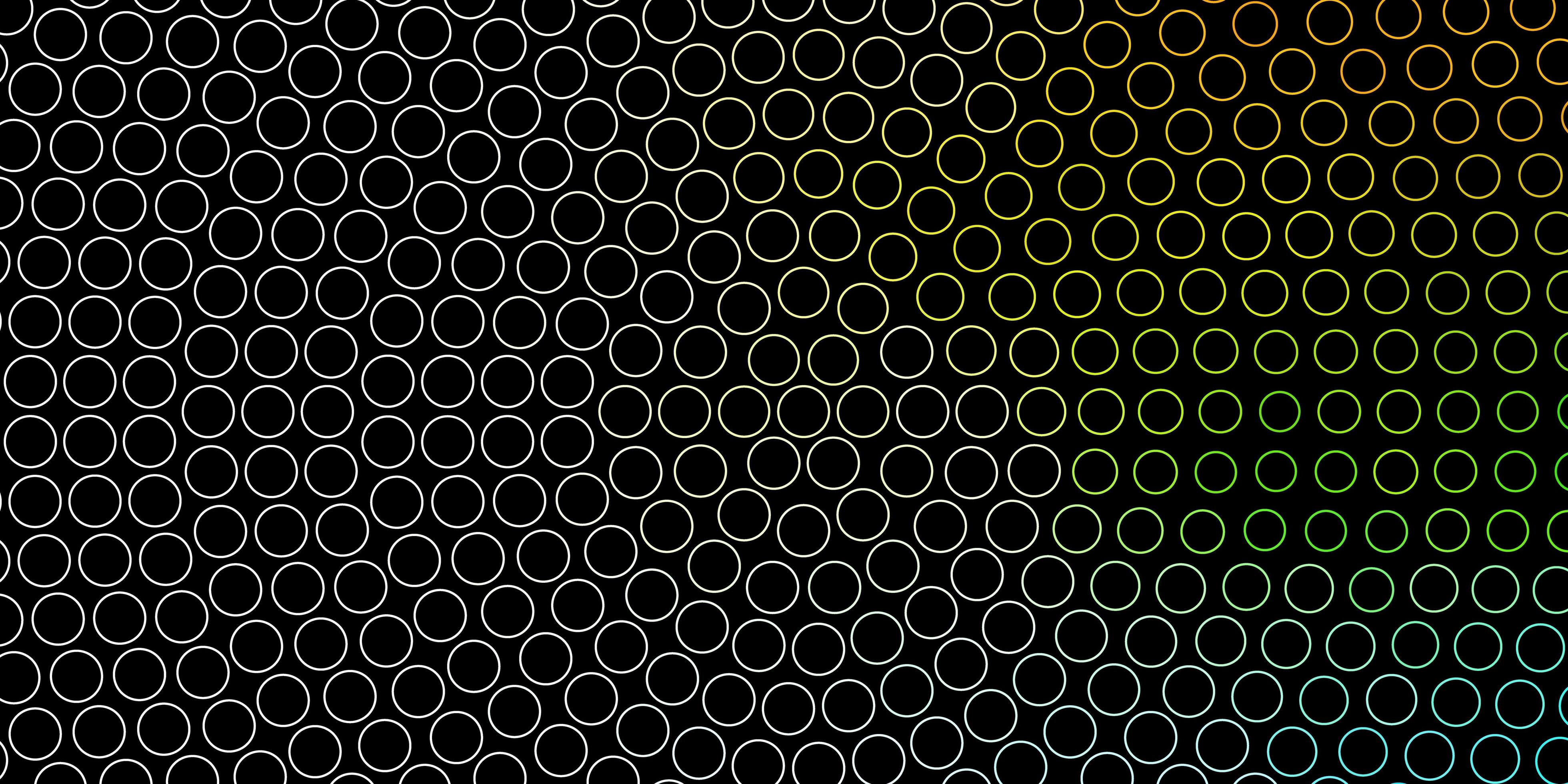 Dark Multicolor vector template with circles Abstract colorful disks on ...