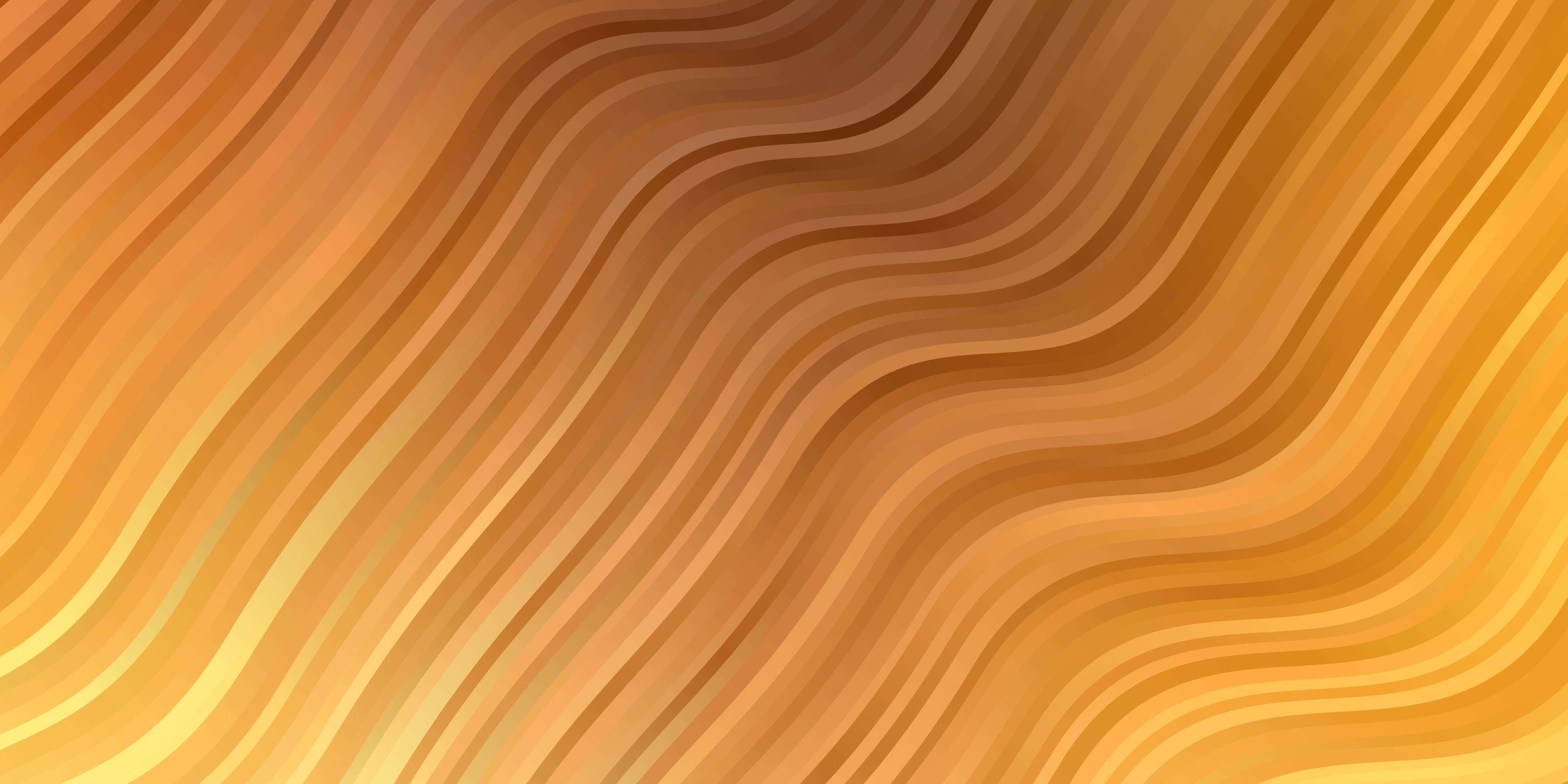 Light Orange Vector Layout With Circular Arc Abstract Gradient Illustration With Wry Lines