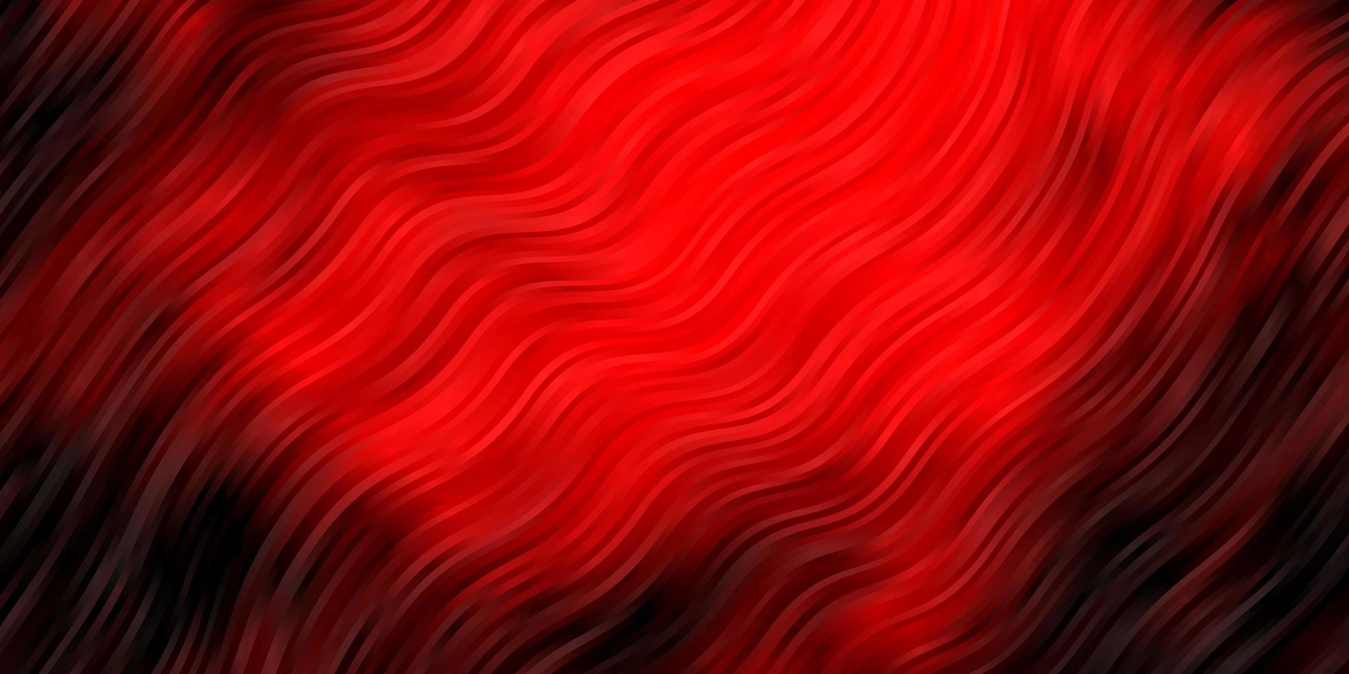 Dark Orange Vector Background With Wry Lines Bright Illustration With Gradient Circular Arcs