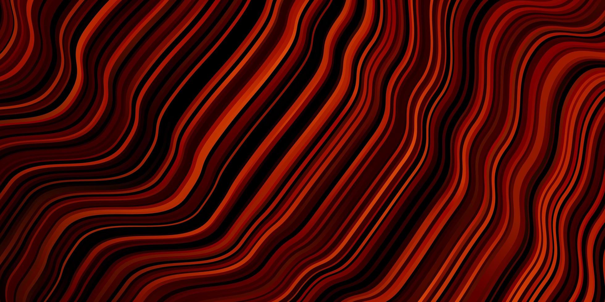Dark Orange Vector Template With Wry Lines Illustration In Abstract Style With Gradient Curved