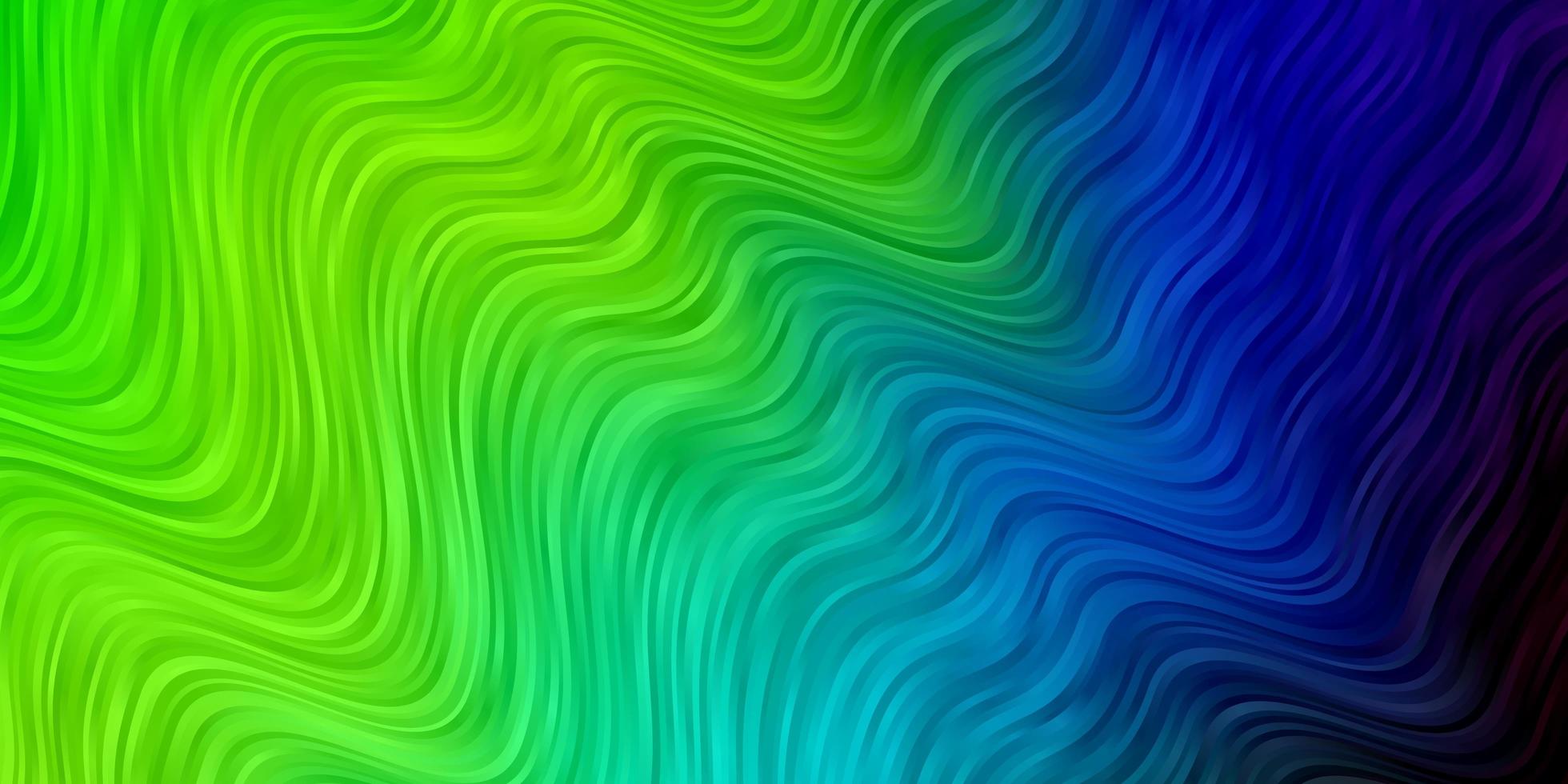 Dark Multicolor Vector Background With Curves Bright Sample With Colorful Bent Lines Shapes