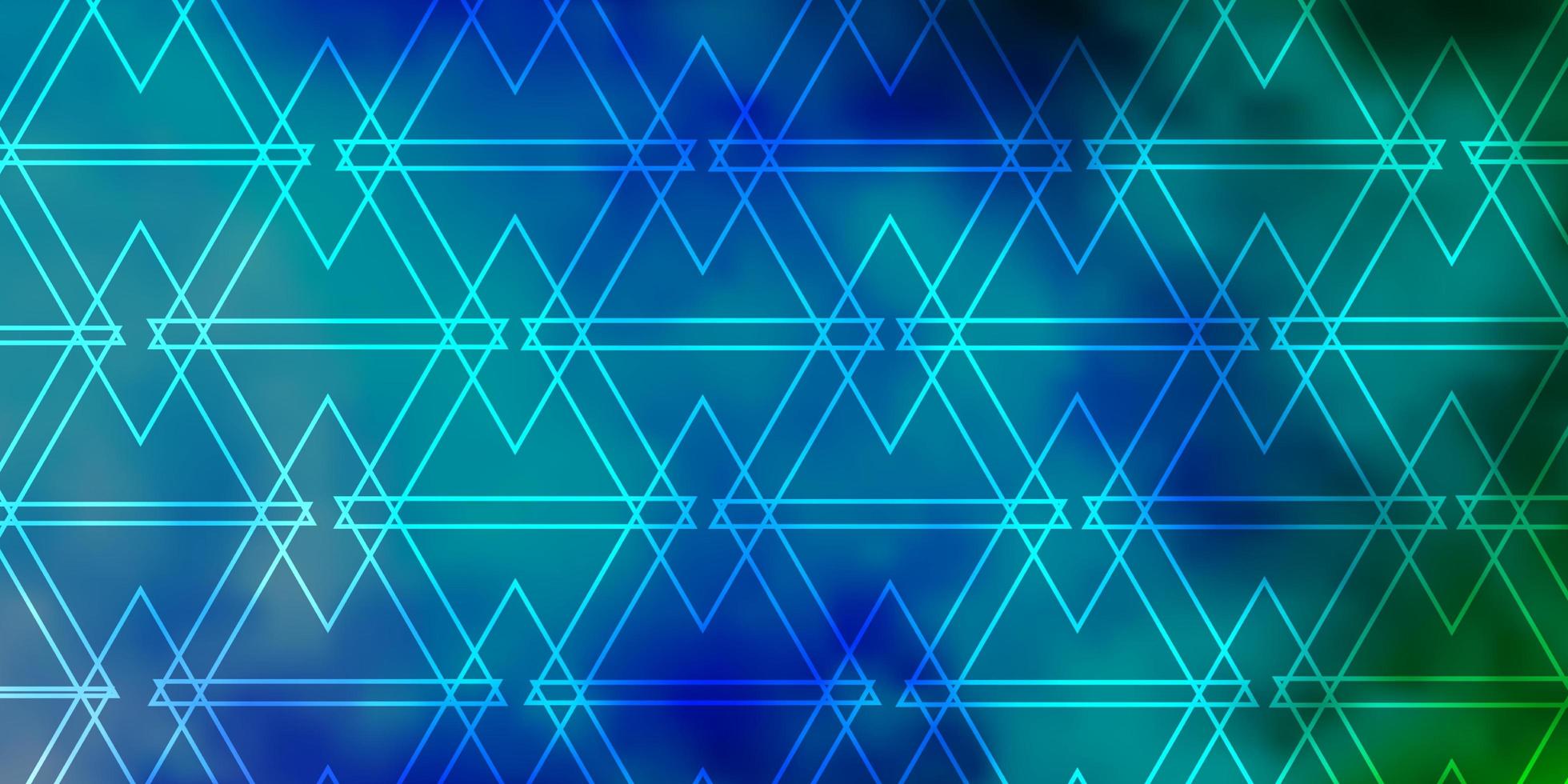 Patrón De Vector Verde Azul Claro Con Líneas Ilustración De Triángulos