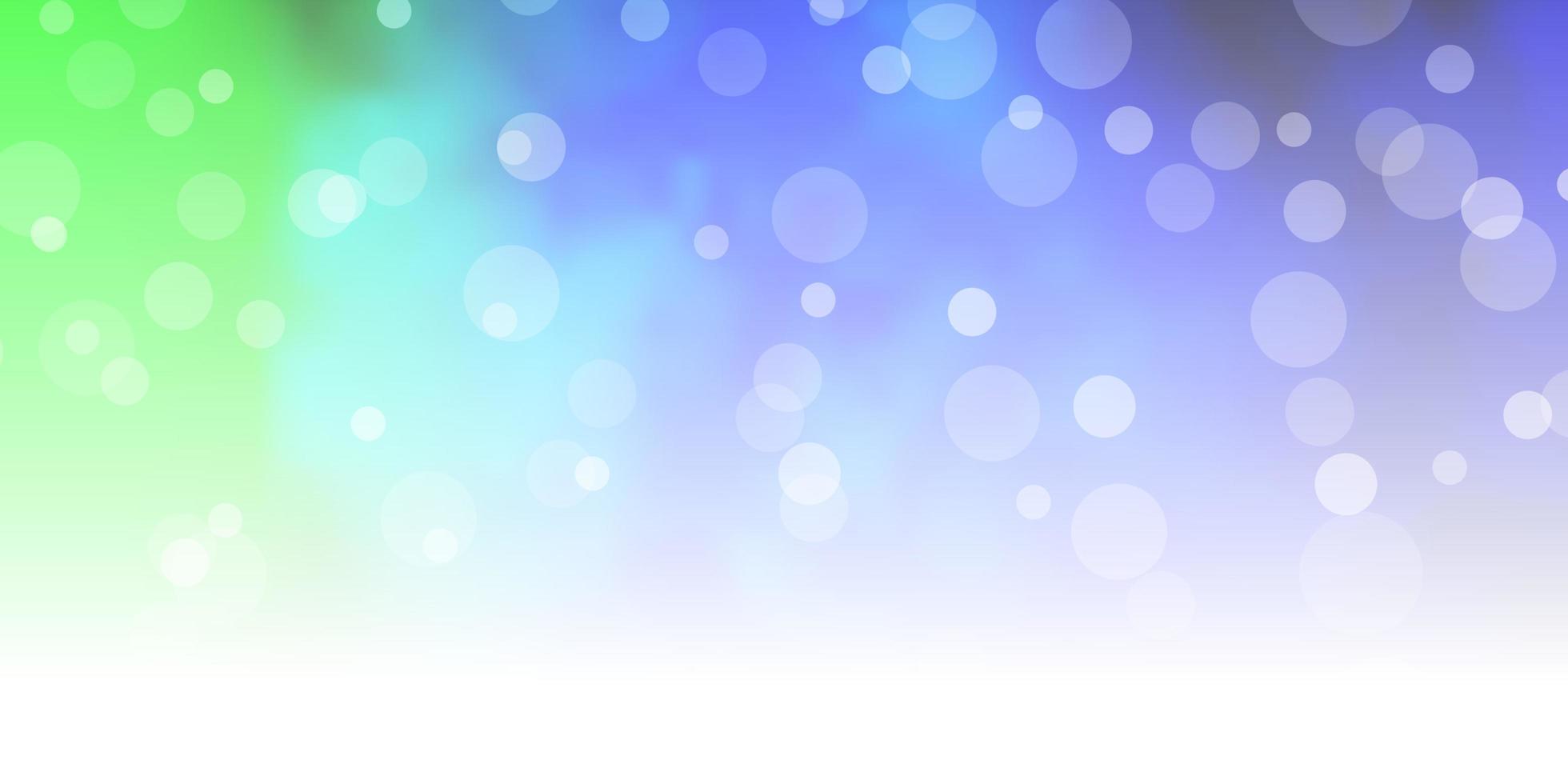 Fondo De Vector Verde Azul Claro Con Círculos Ilustración Colorida Con