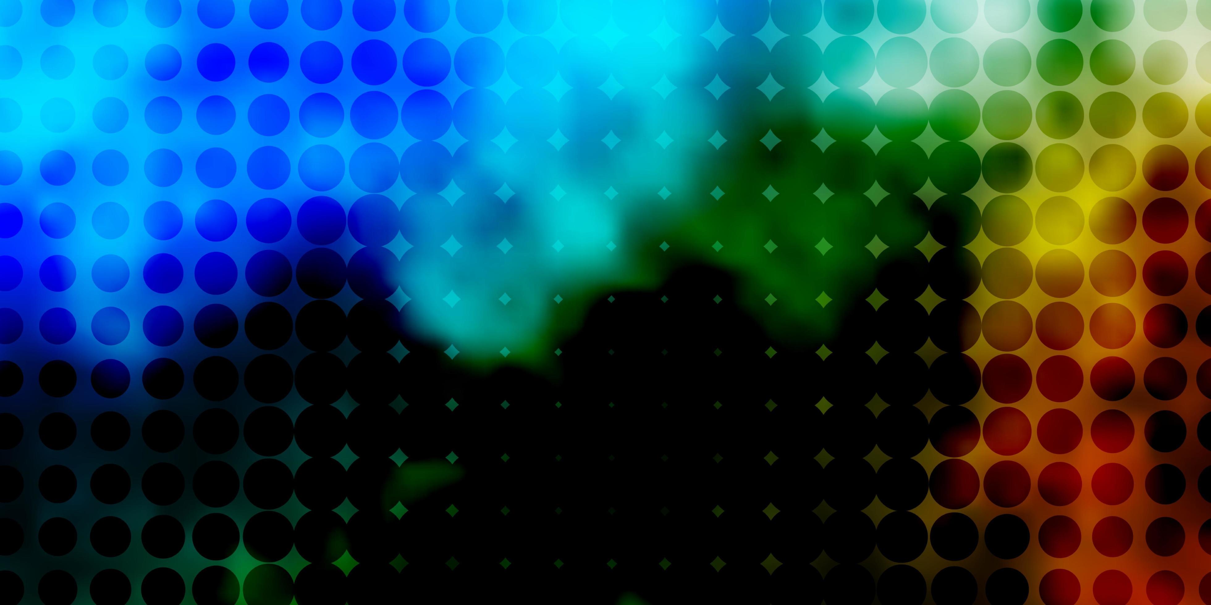 Light Blue Green Vector Texture With Circles Abstract Colorful Disks On Simple Gradient