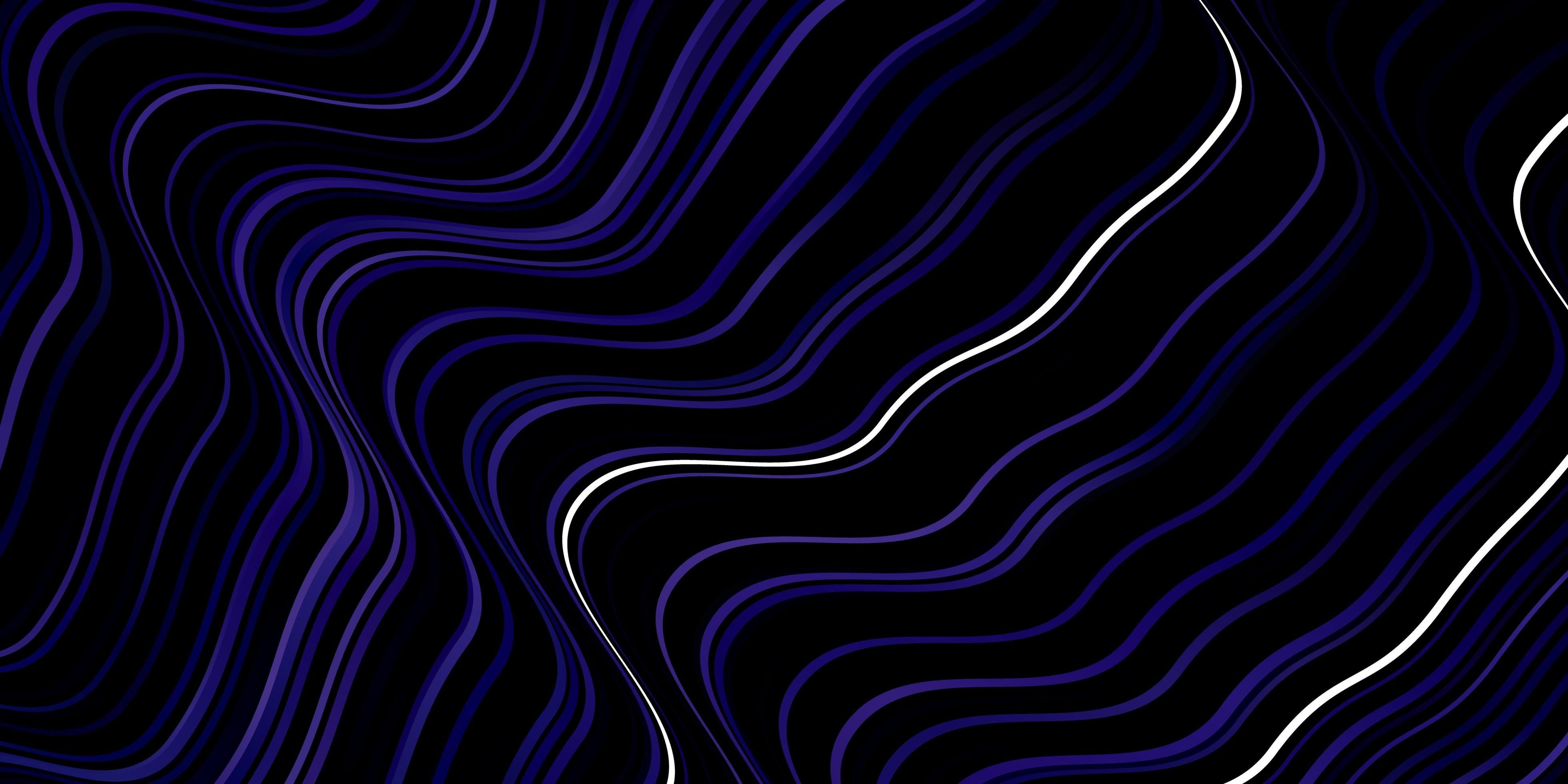 Dark Blue Vector Pattern With Curves Abstract Illustration With Bandy Gradient Lines Pattern For