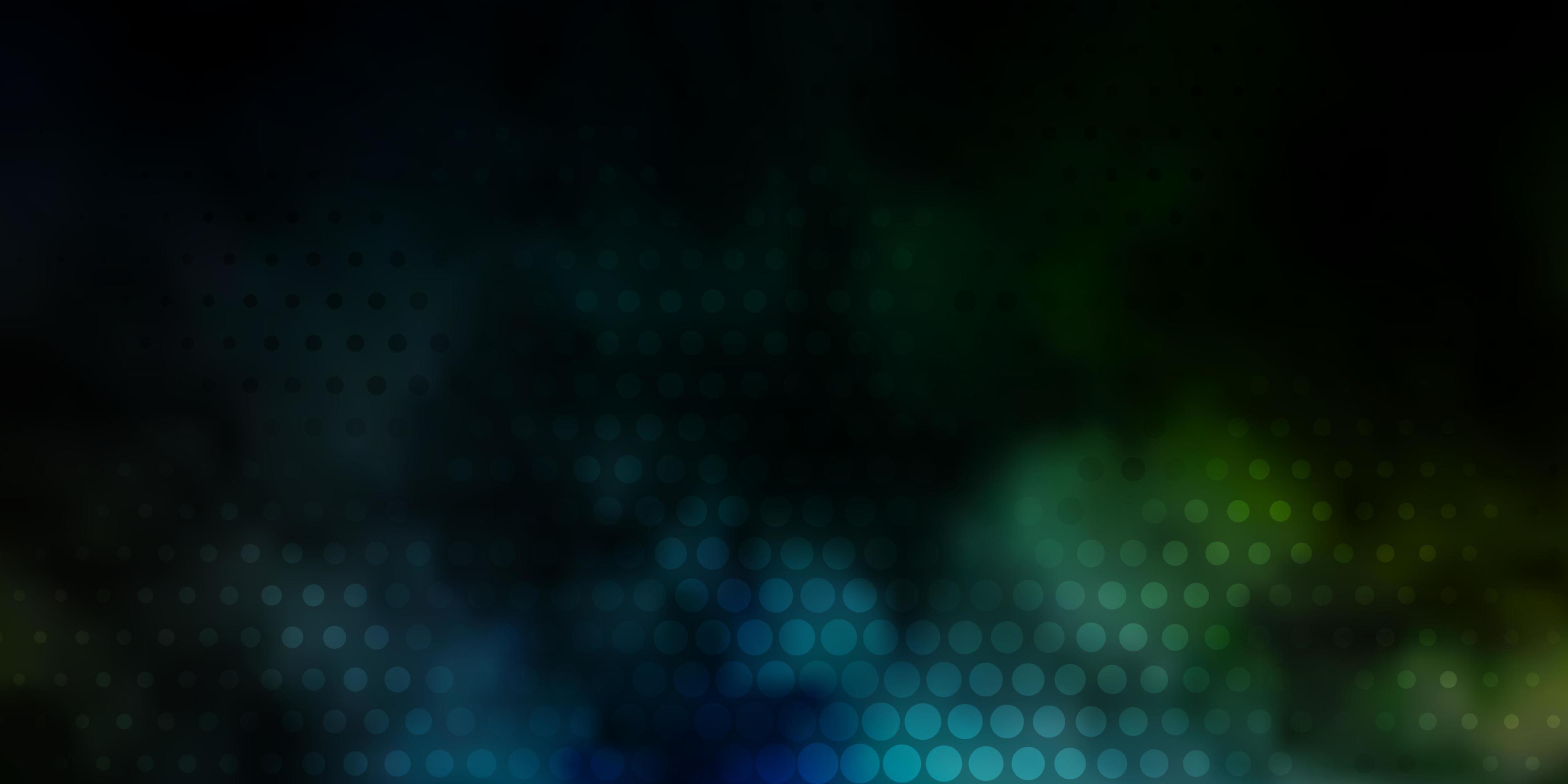Dark Blue Green Vector Texture With Disks Colorful Illustration With Gradient Dots In Nature