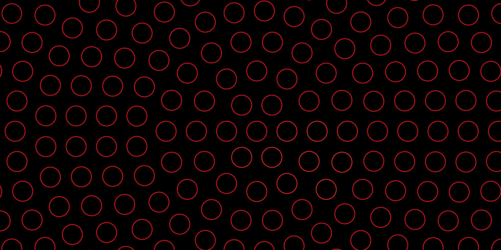 Dark Red Yellow Vector Background With Circles Abstract Colorful Disks On Simple Gradient