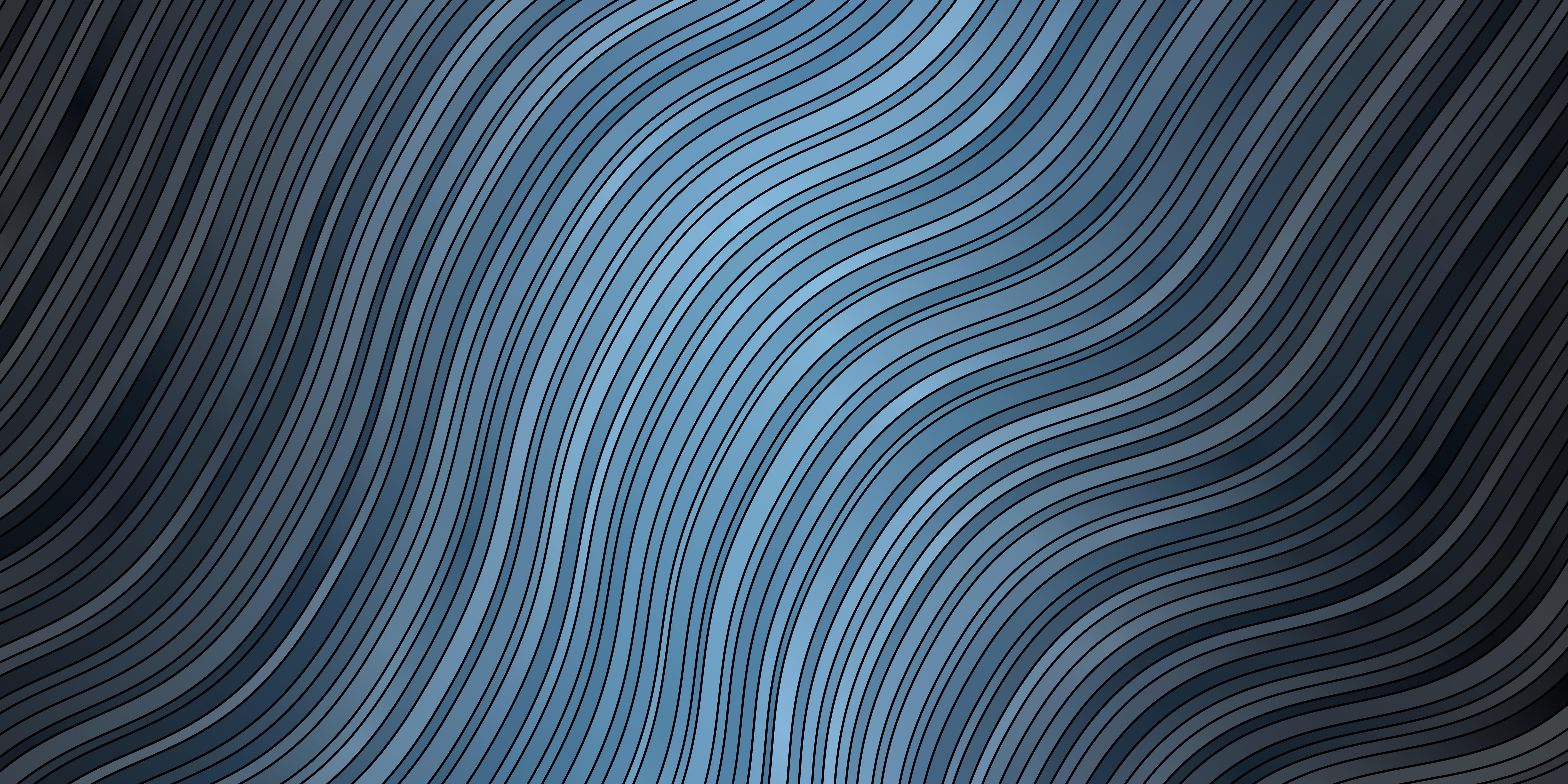 Dark Blue Vector Background With Bent Lines Abstract Illustration With Bandy Gradient Lines