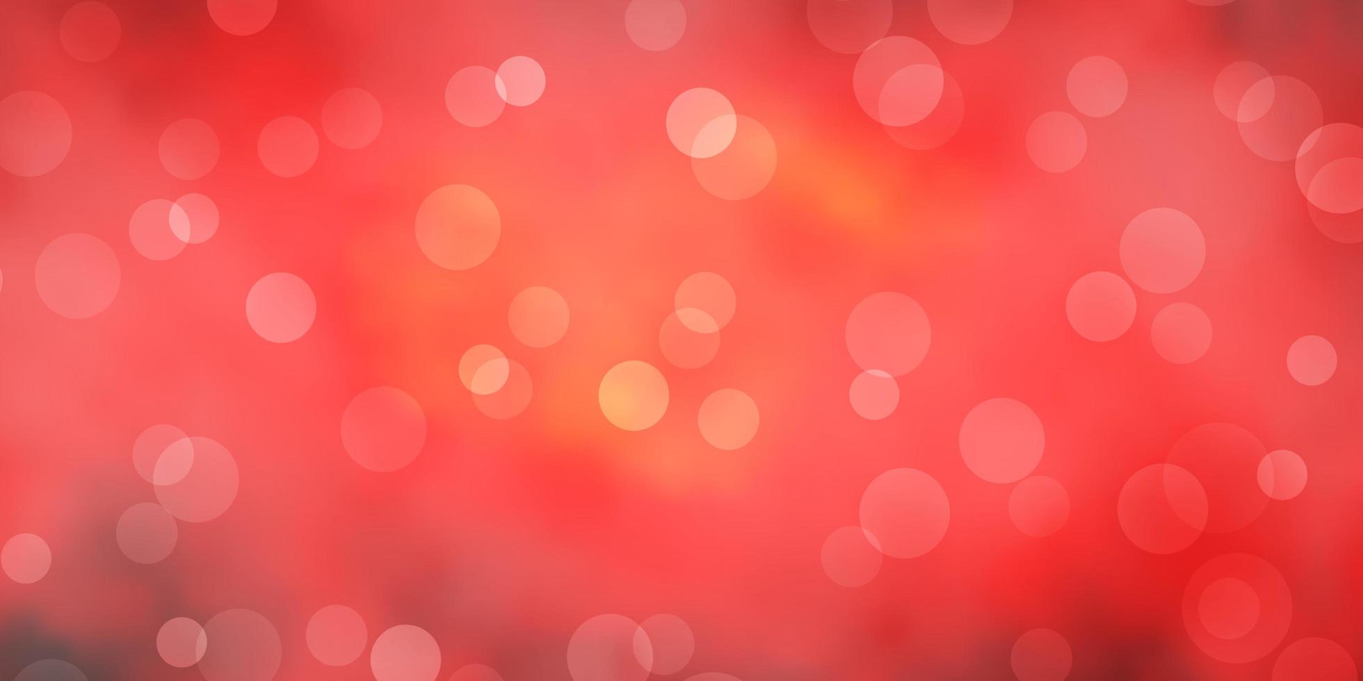 Light Orange Vector Template With Circles Abstract Colorful Disks On Simple Gradient Background