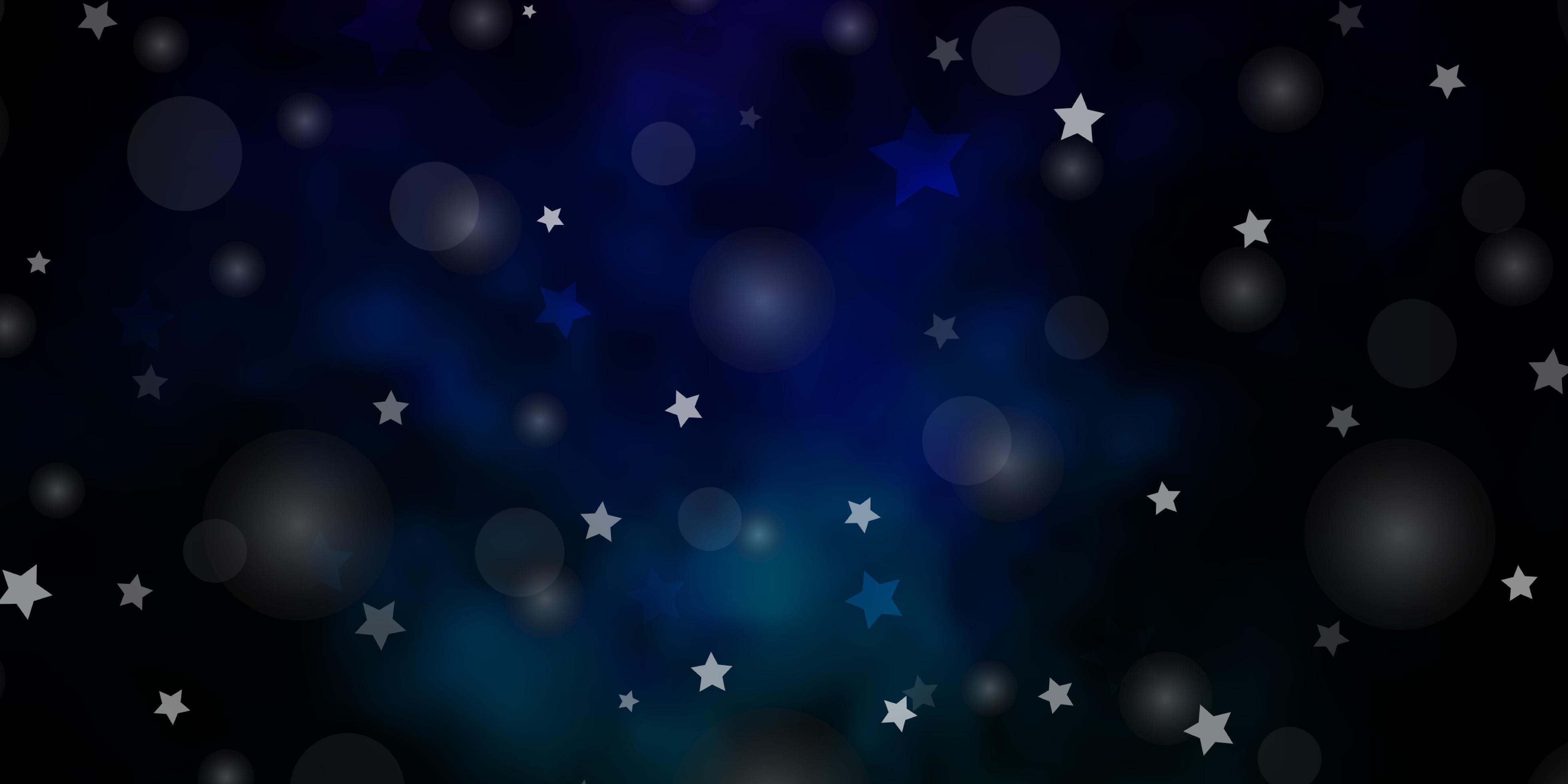 Dark Multicolor Vector Texture With Circles Stars Colorful Disks Stars On Simple Gradient