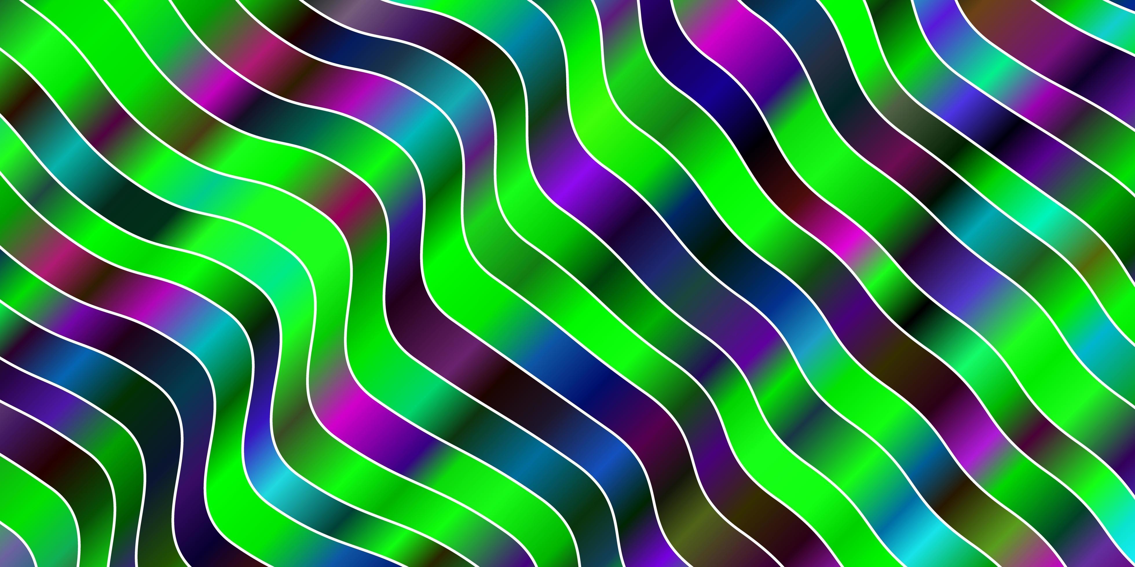 Light Multicolor Vector Template With Curves Bright Sample With Colorful Bent Lines Shapes Smart