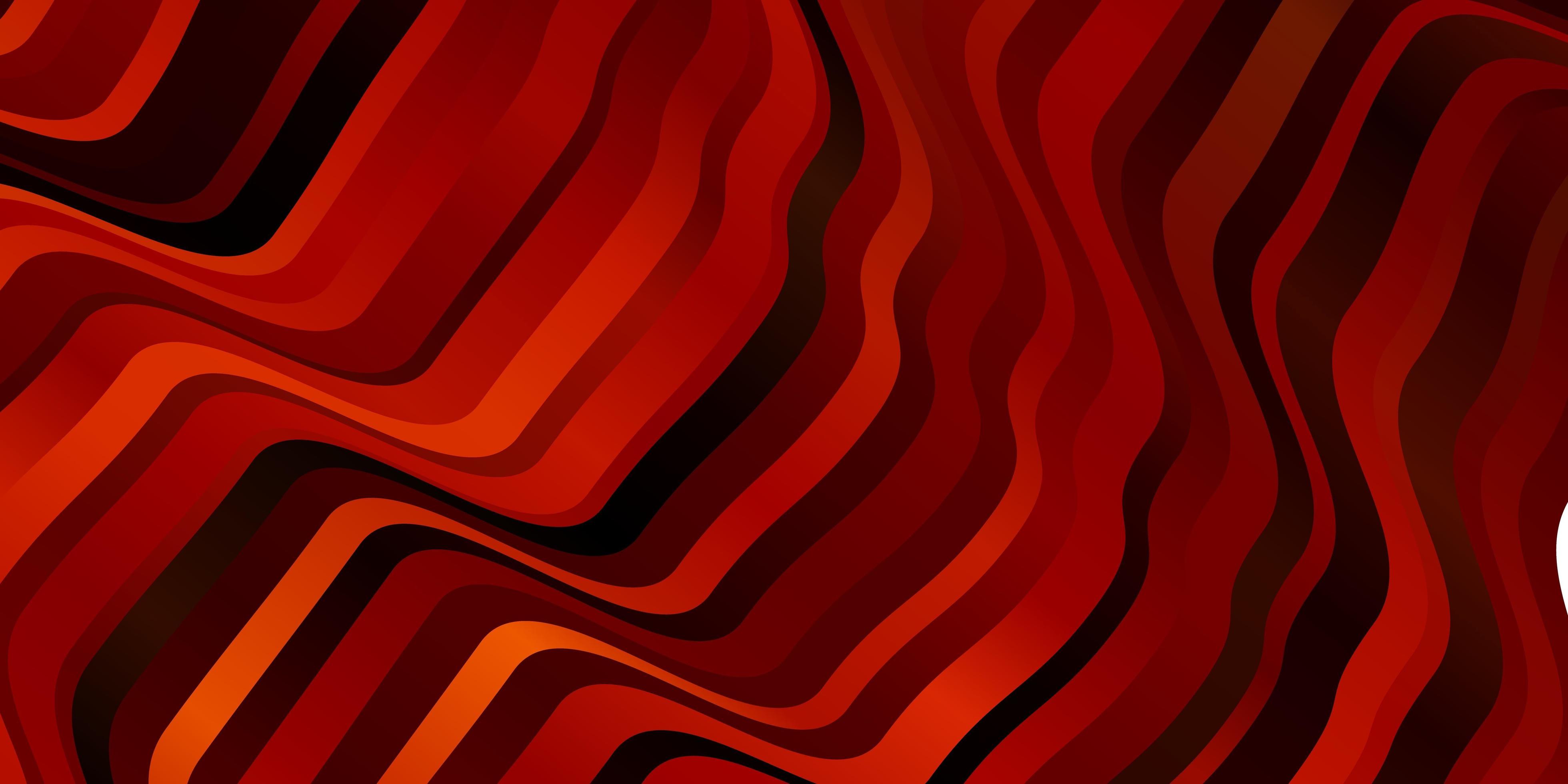 Dark Orange Vector Layout With Wry Lines Colorful Abstract Illustration With Gradient Curves