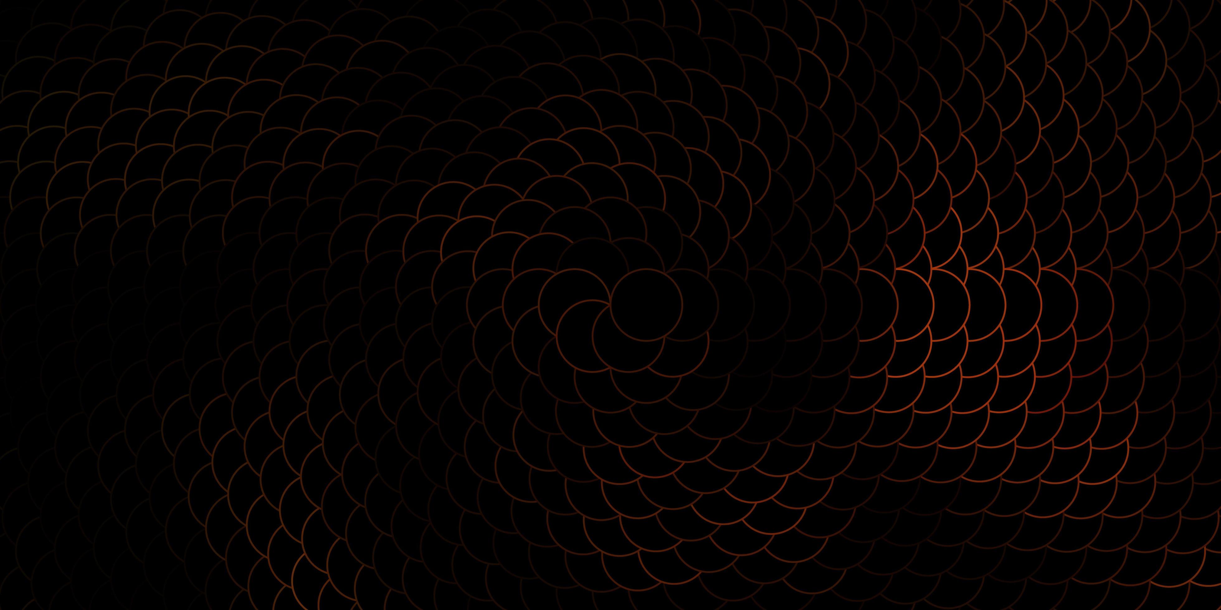 Dark Orange Vector Backdrop With Circles Abstract Colorful Disks On Simple Gradient Background