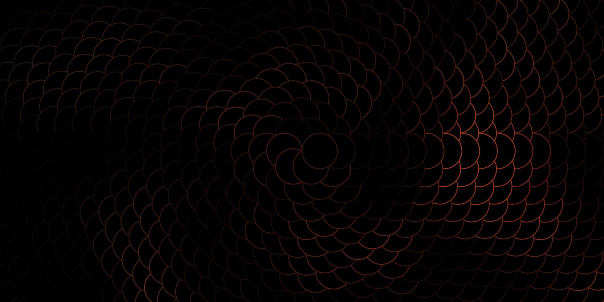 Dark Orange Vector Backdrop With Circles Abstract Colorful Disks On Simple Gradient Background