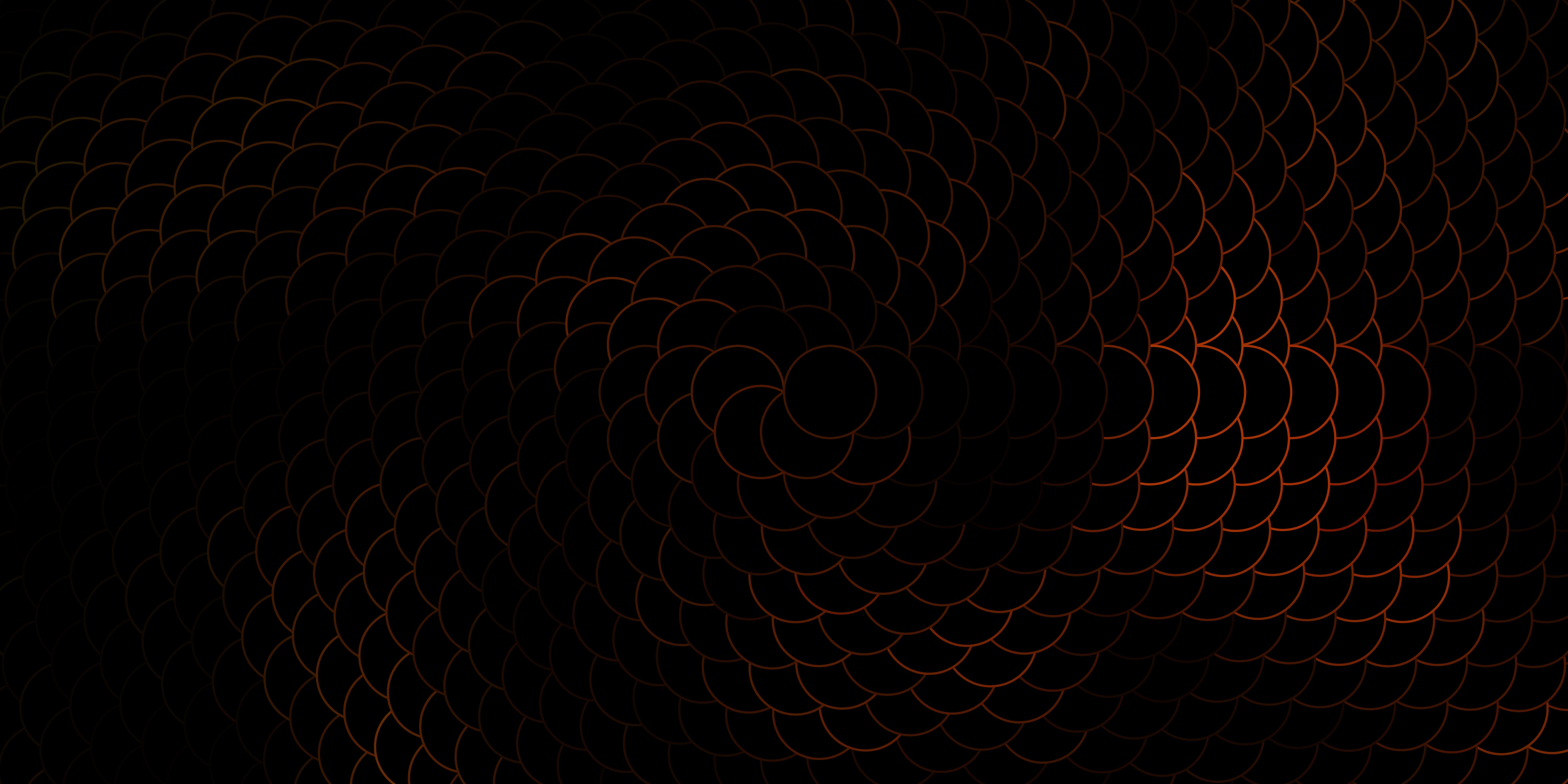 Dark Orange Vector Backdrop With Circles Abstract Colorful Disks On Simple Gradient Background