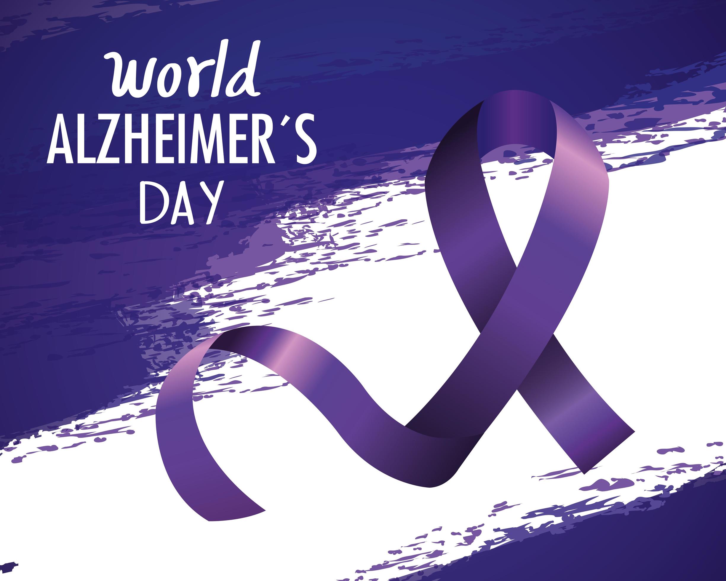 World Alzheimer Day With Purple Ribbon 2543076 Vector Art At Vecteezy