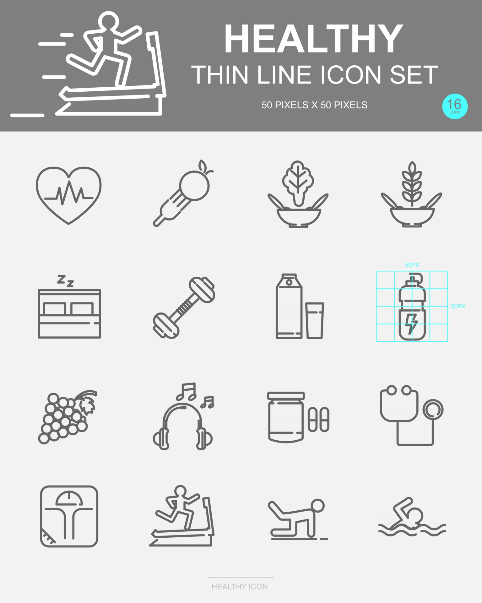 Set of Healthy Vector Line Icons 2543212 Vector Art at Vecteezy