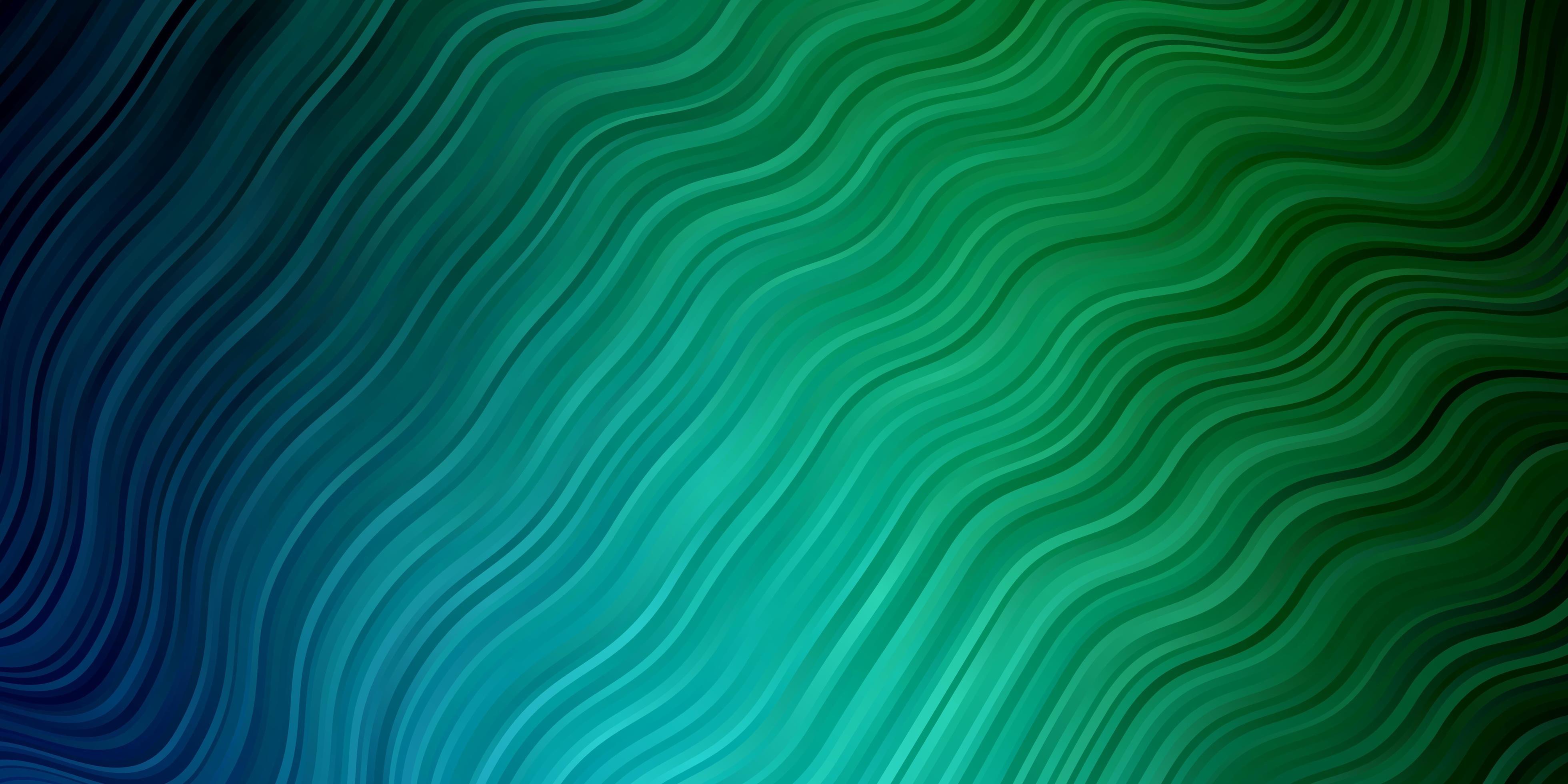 Patrón De Vector Verde Azul Claro Con Curvas Ilustración Abstracta Con