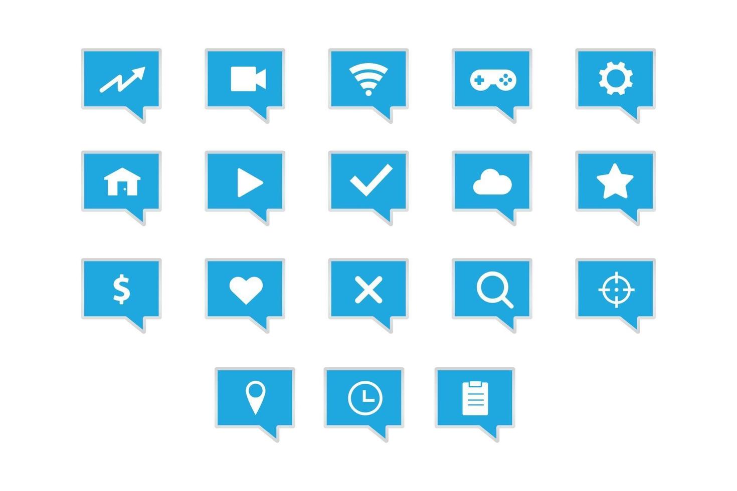 message icon set 2544057 Vector Art at Vecteezy