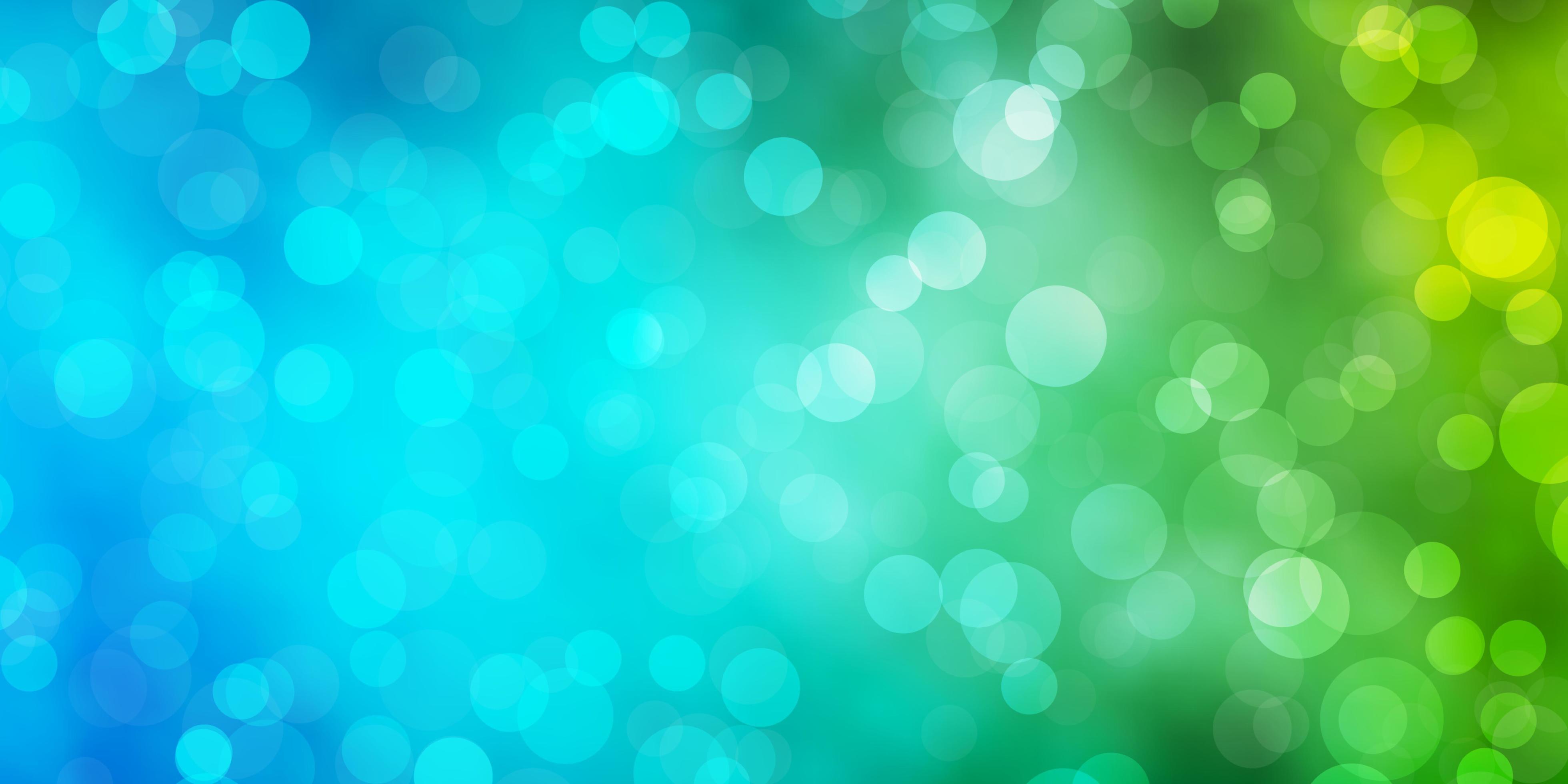 Diseño De Vector Verde Azul Claro Con Círculos Ilustración Abstracta