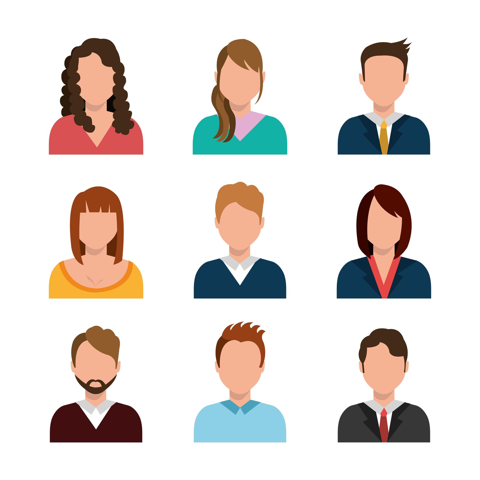 bundle of elegant business people 2545915 Vector Art at Vecteezy
