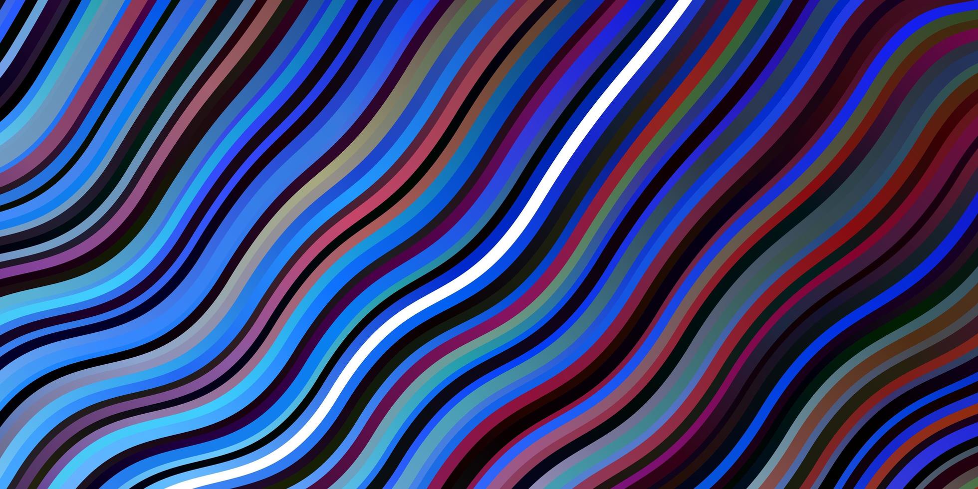 Dark Pink Blue Vector Background With Bent Lines Illustration In Abstract Style With Gradient