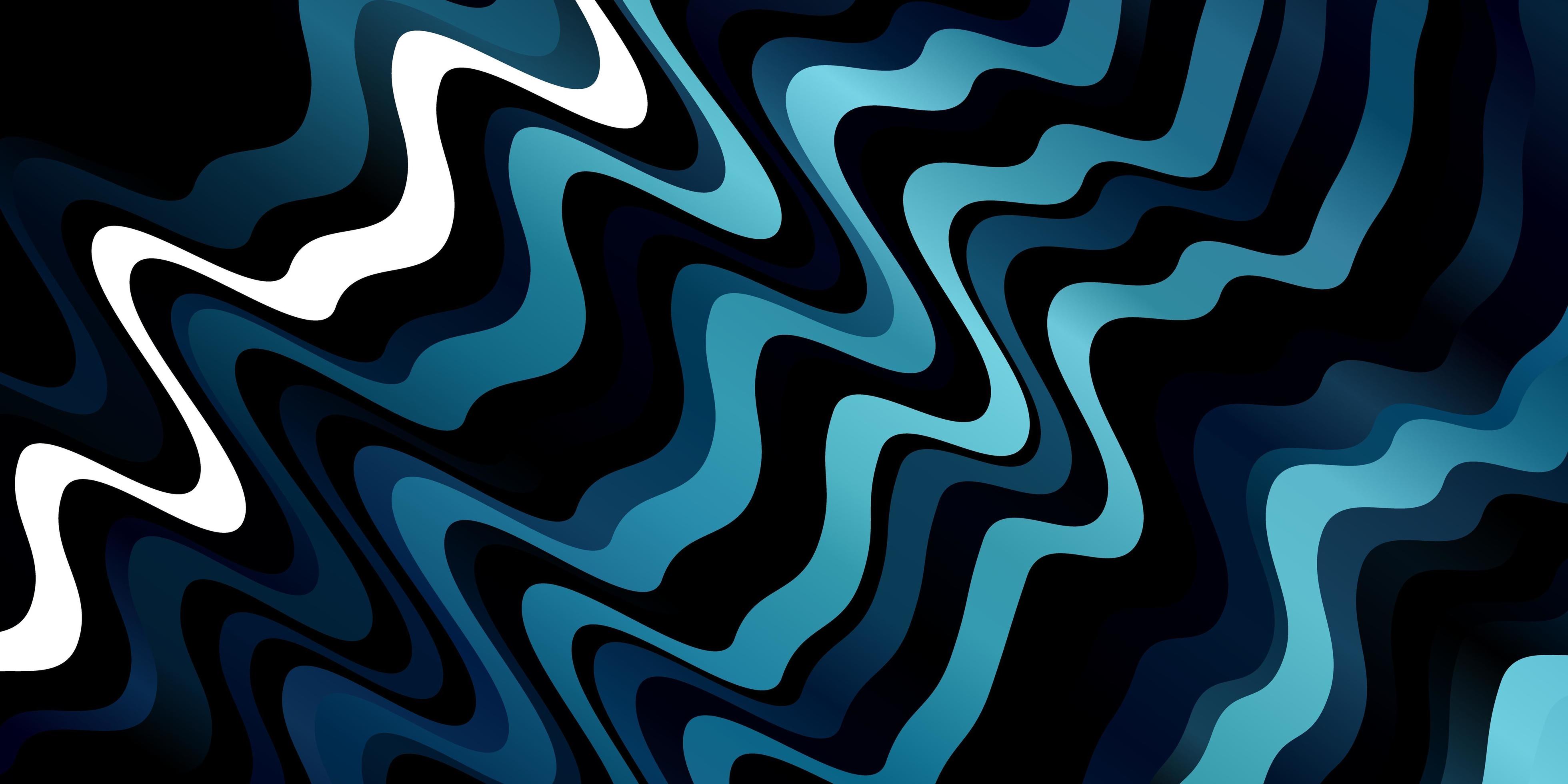 Dark Blue Vector Template With Curves Abstract Illustration With Bandy Gradient Lines Pattern