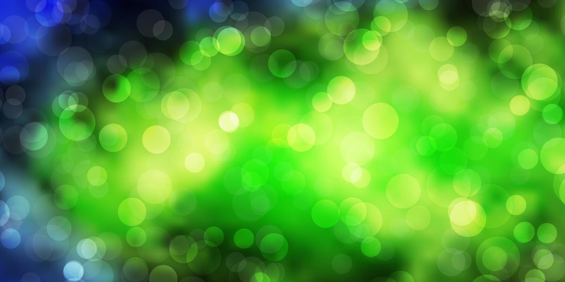 Fondo De Vector Verde Azul Claro Con Círculos Discos De Colores