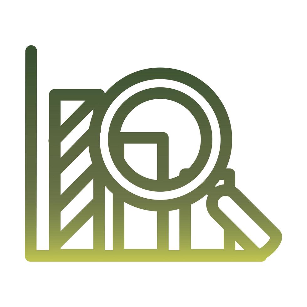 Infographic bar chart with lupe gradient style icon vector design 2552030 Vector Art at Vecteezy