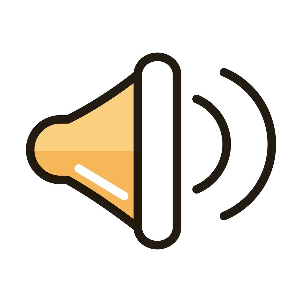 volume sound internet web technology interface line and fill style icon ...