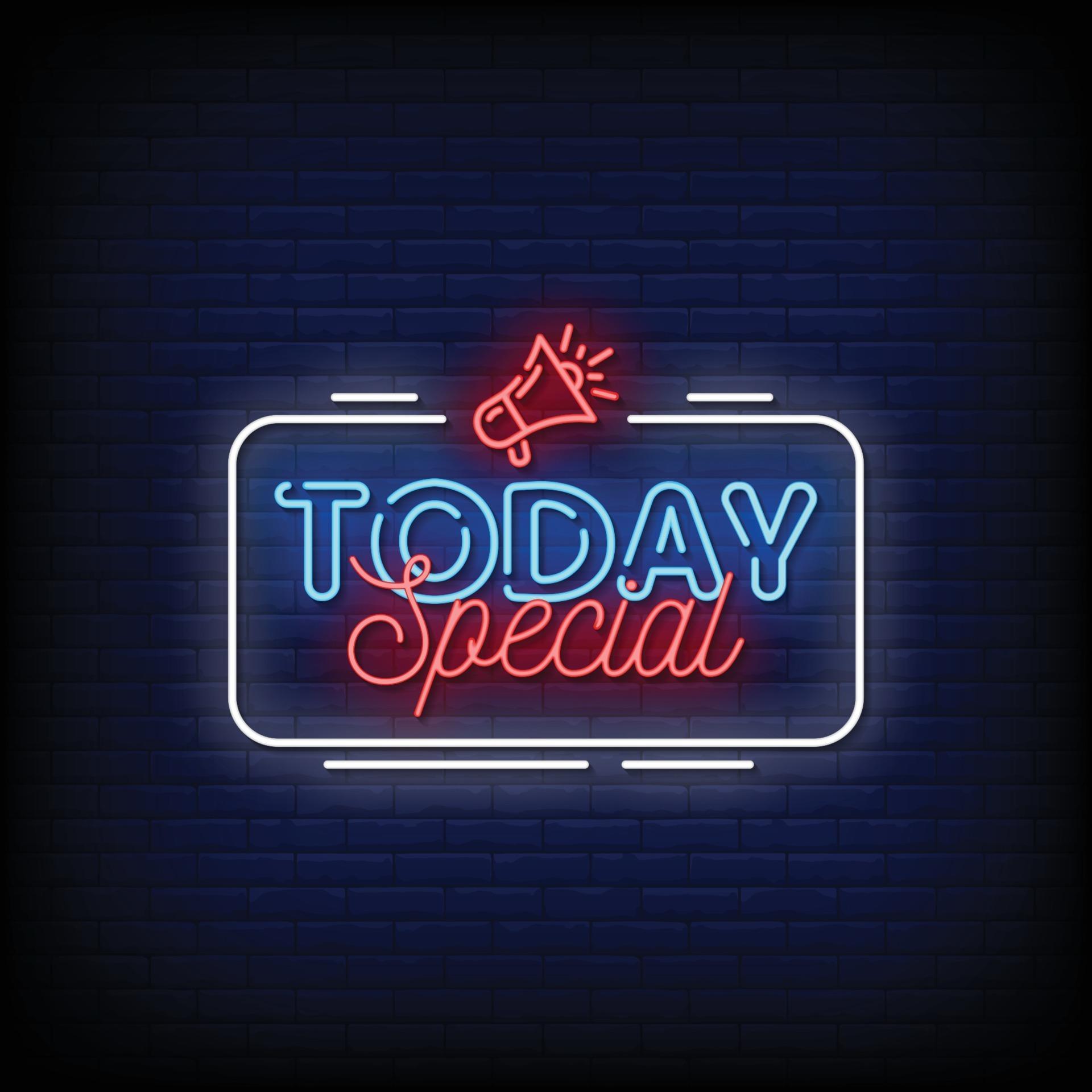 Today Special Neon Signs Style Text Vector 2556973 Vector Art at Vecteezy Today Special Neon Signs Style Text Vector 2556973 Vector Art at Vecteezy