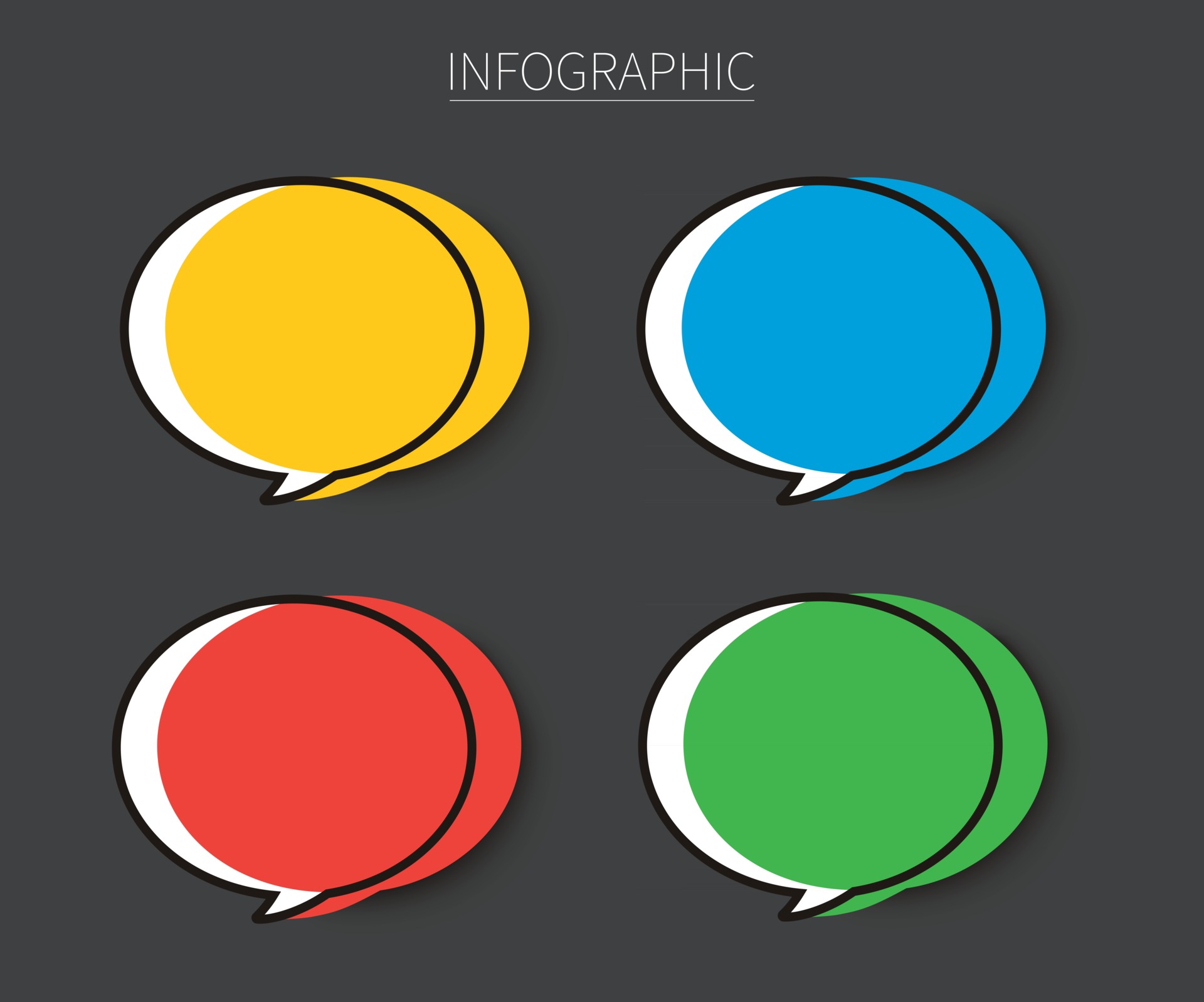 set of template speech bubble vector illustration 2558409 Vector Art at ...