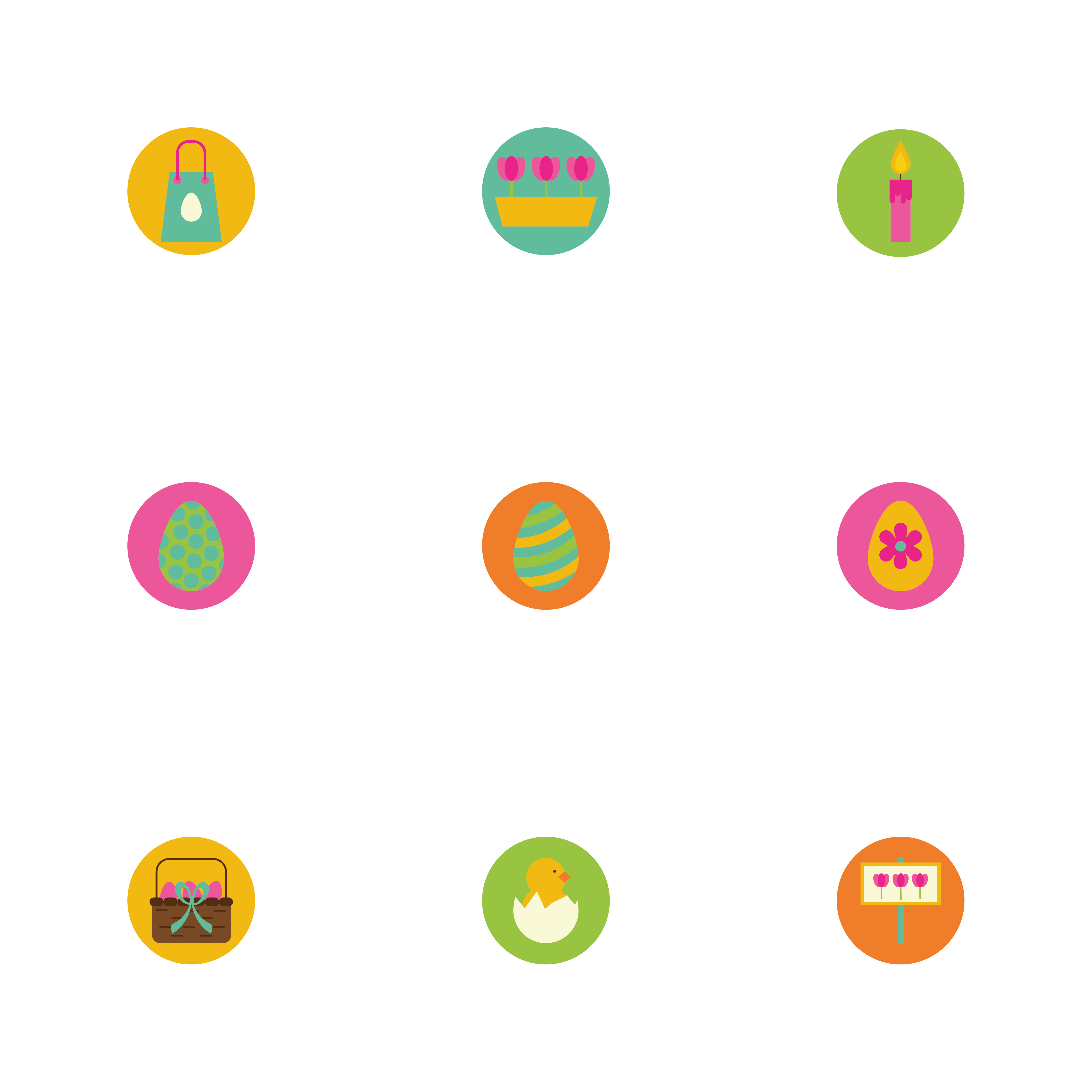 bundle of spring set block and flat icons 2559130 Vector Art at Vecteezy