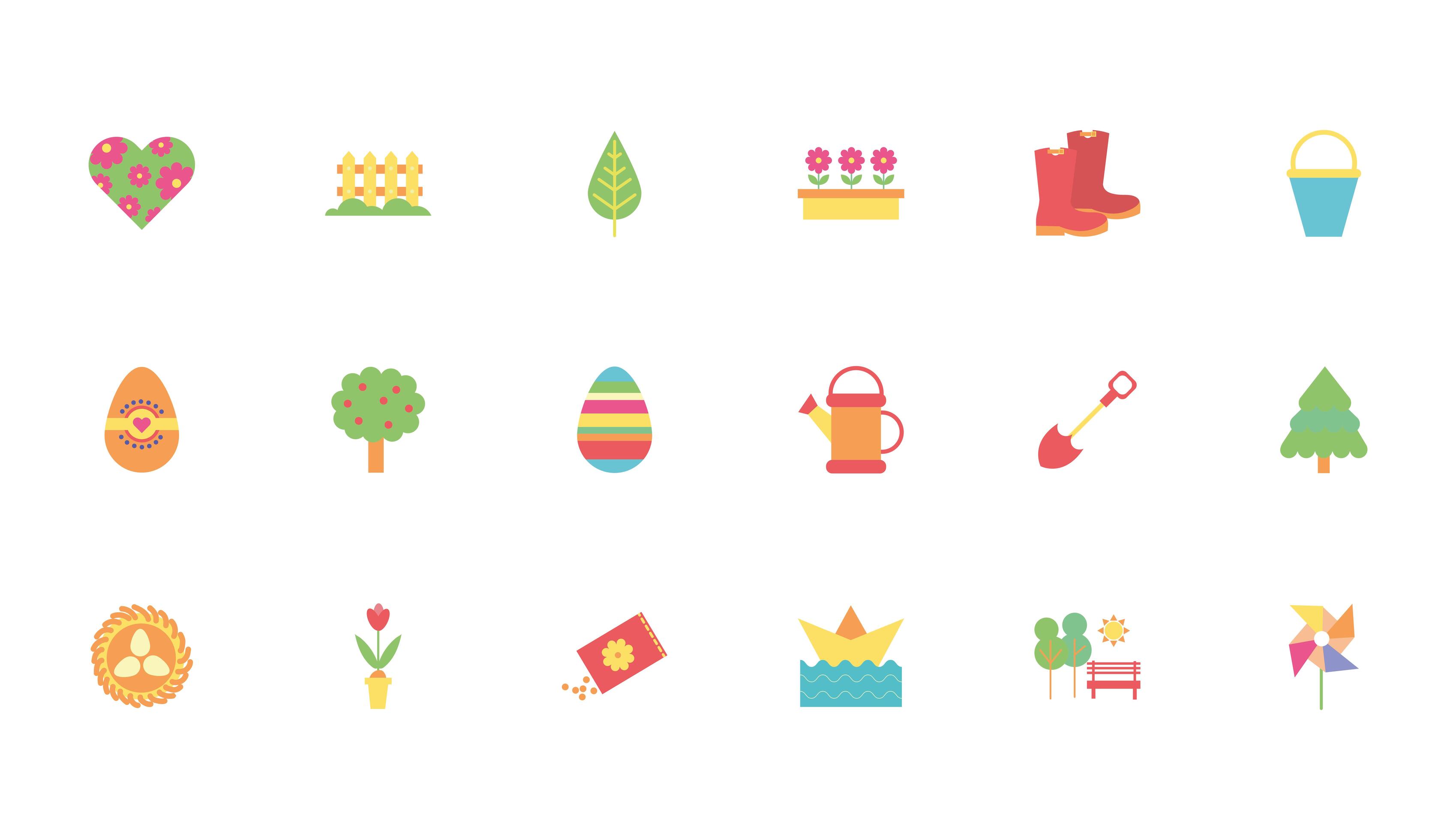 bundle of spring set icons 2559473 Vector Art at Vecteezy