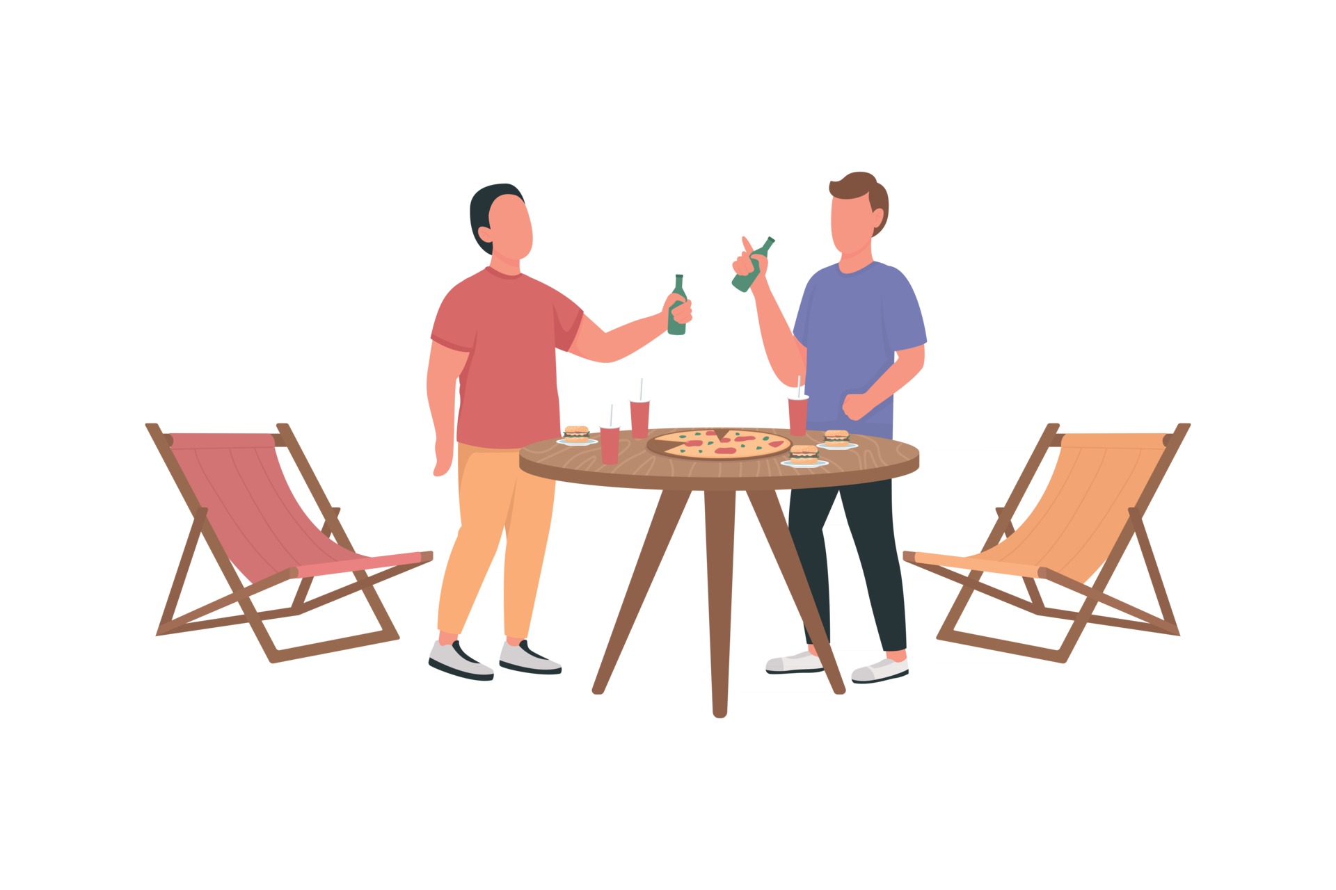Guys hanging out flat color vector faceless characters 2561462 Vector ... Guys hanging out flat color vector faceless characters 2561462 Vector ...
