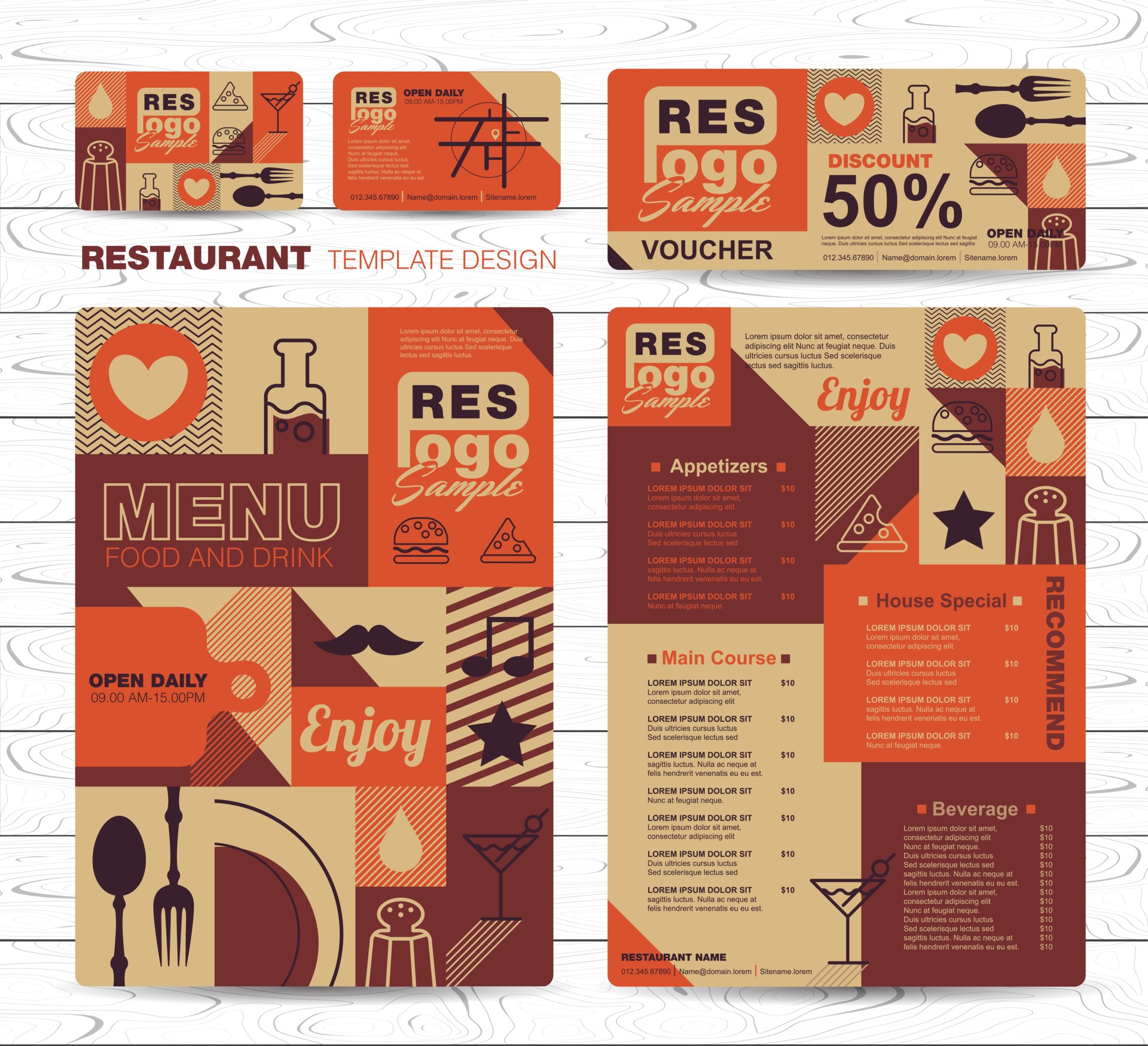 menu design template 2562066 Vector Art at Vecteezy