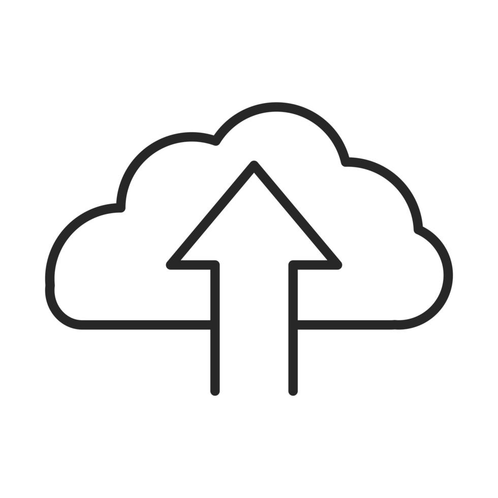 Cloud Computing Upload Data Server Line Style Icon 2564756 Vector Art At Vecteezy