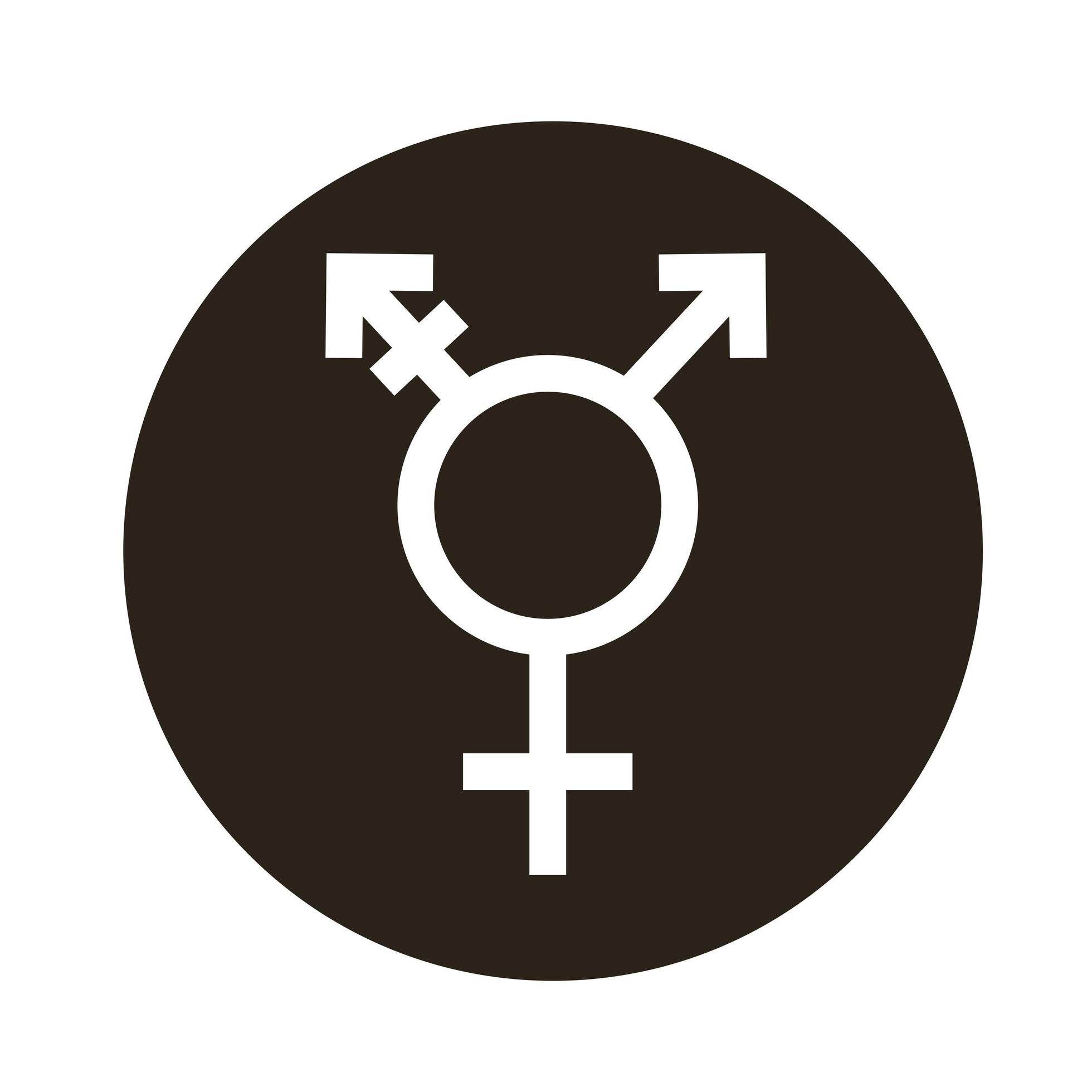 Bisexual Man Gender Symbol Of Sexual Orientation Block Style Icon 2564804 Vector Art At Vecteezy
